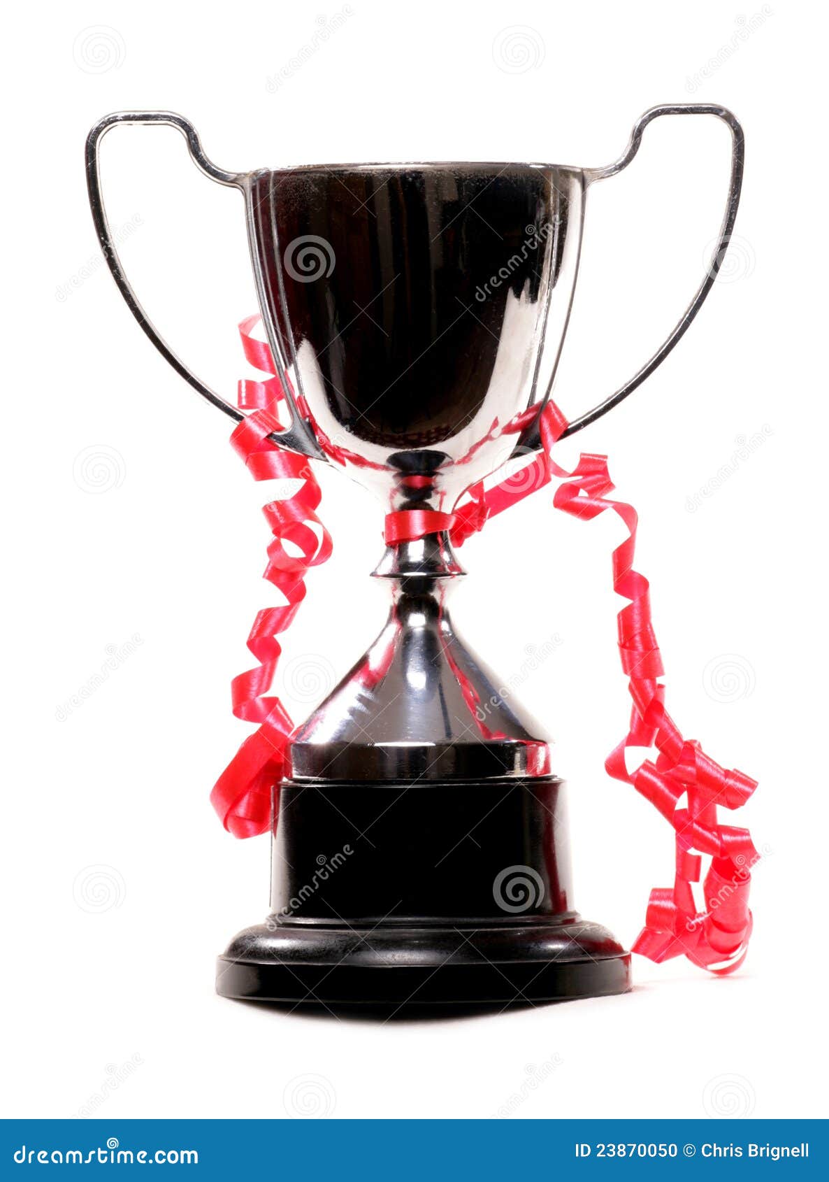 Trophy with red ribbon stock photo. Image of ribbon, olympics - 23870050