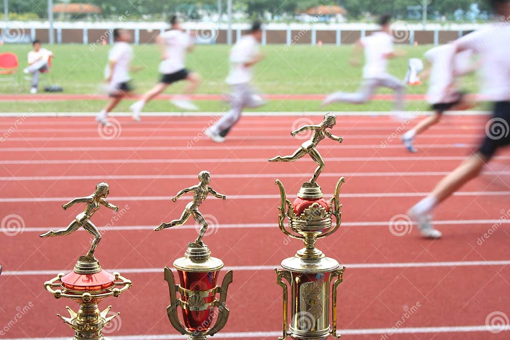 Trophy and runners stock image. Image of direction, runner - 9372119