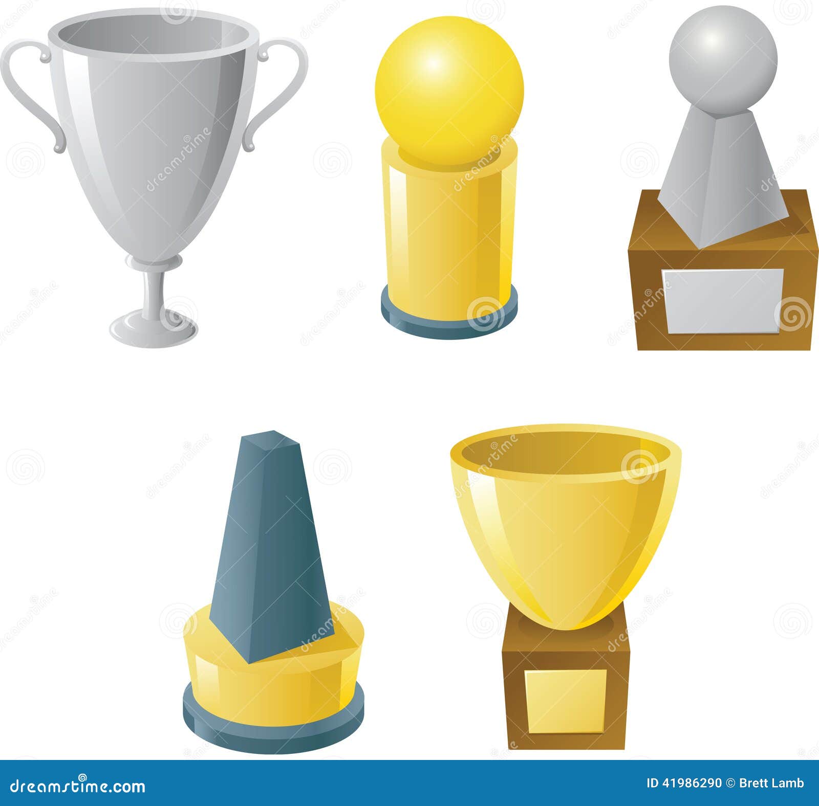 Trophy Set stock illustration. Illustration of cartoon - 41986290