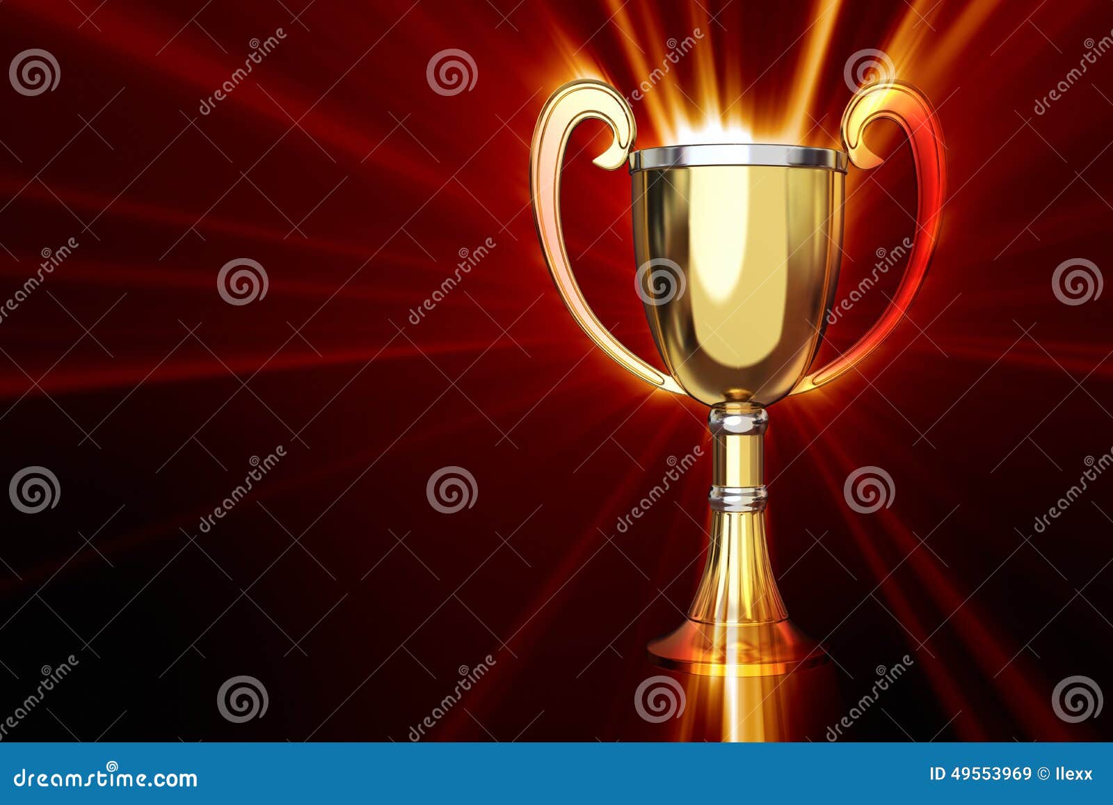 Trophy with shine stock illustration. Illustration of success - 49553969