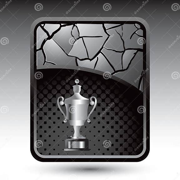 Trophy on Silver Cracked Background Stock Vector - Illustration of ...