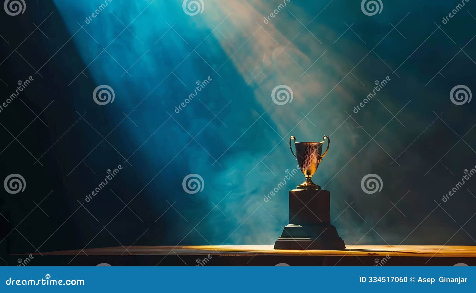 Trophy on Stage with Spotlight Stock Illustration - Illustration of ...