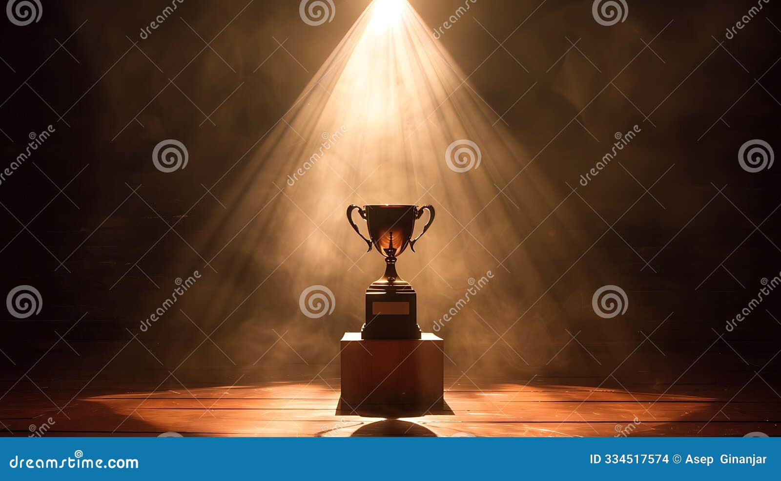 Trophy on Stage with Spotlight Stock Illustration - Illustration of ...