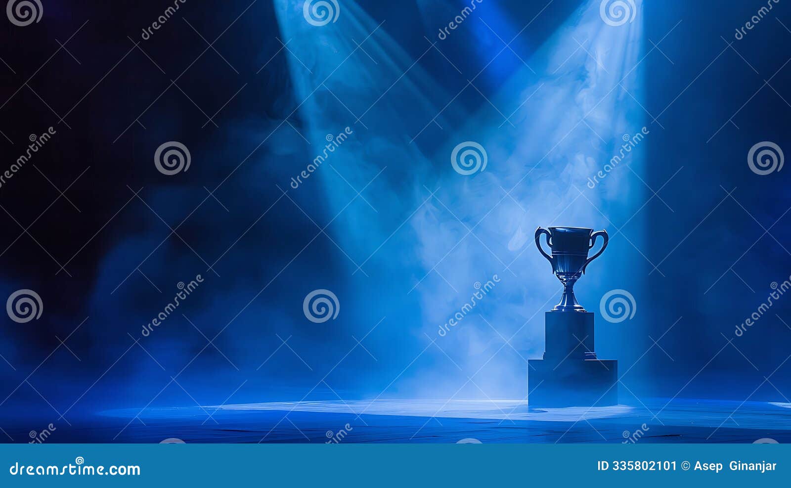 Trophy on Stage with Spotlight Stock Illustration - Illustration of ...
