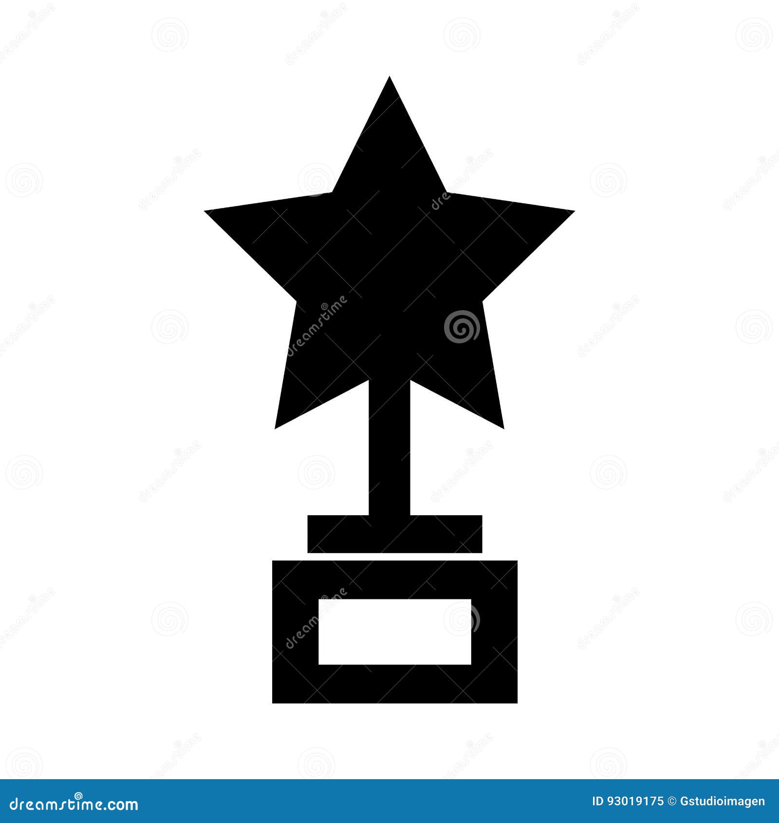 Trophy star award icon stock vector. Illustration of competitive - 93019175