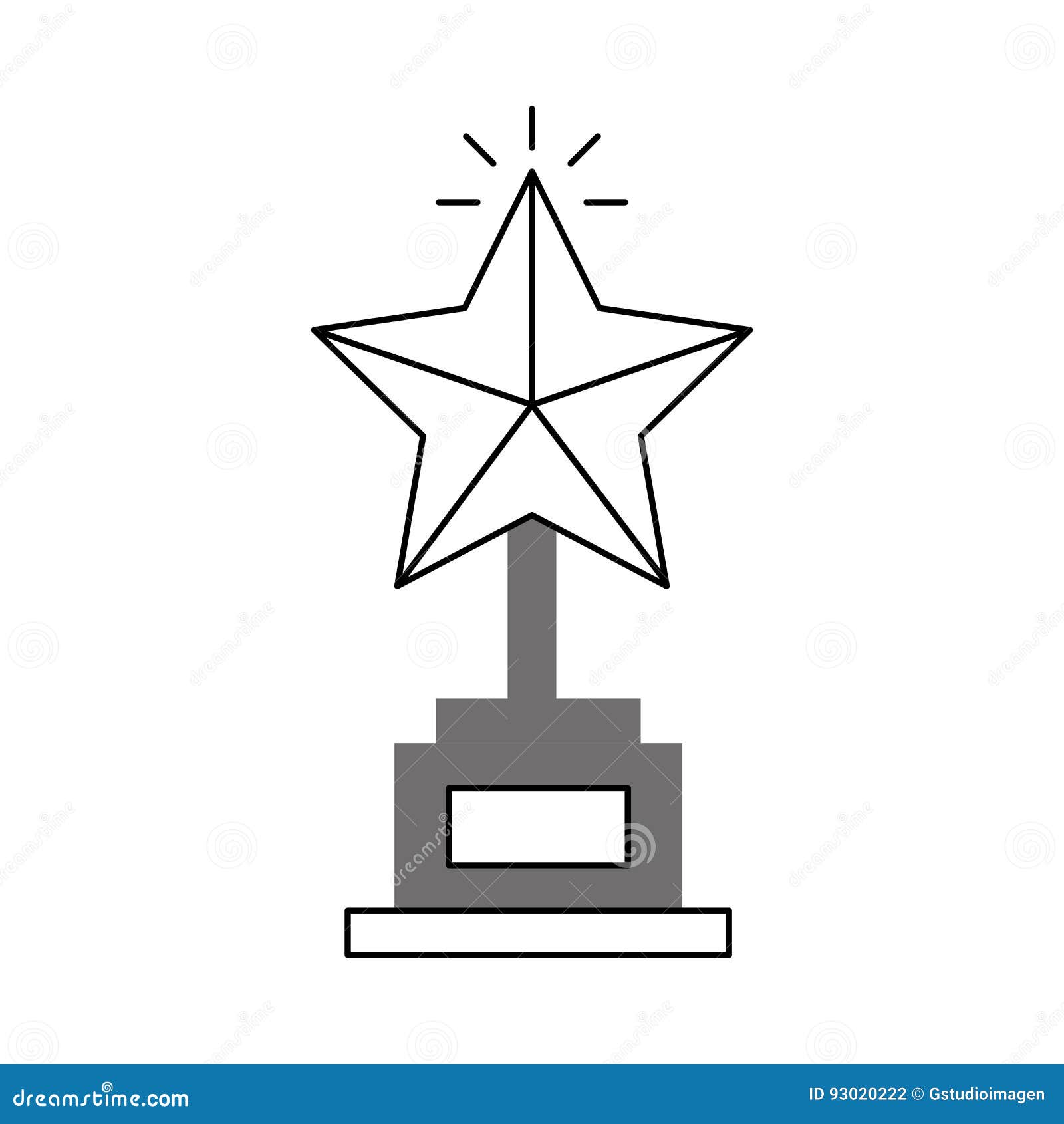 Trophy star award icon stock vector. Illustration of competitive - 93020222