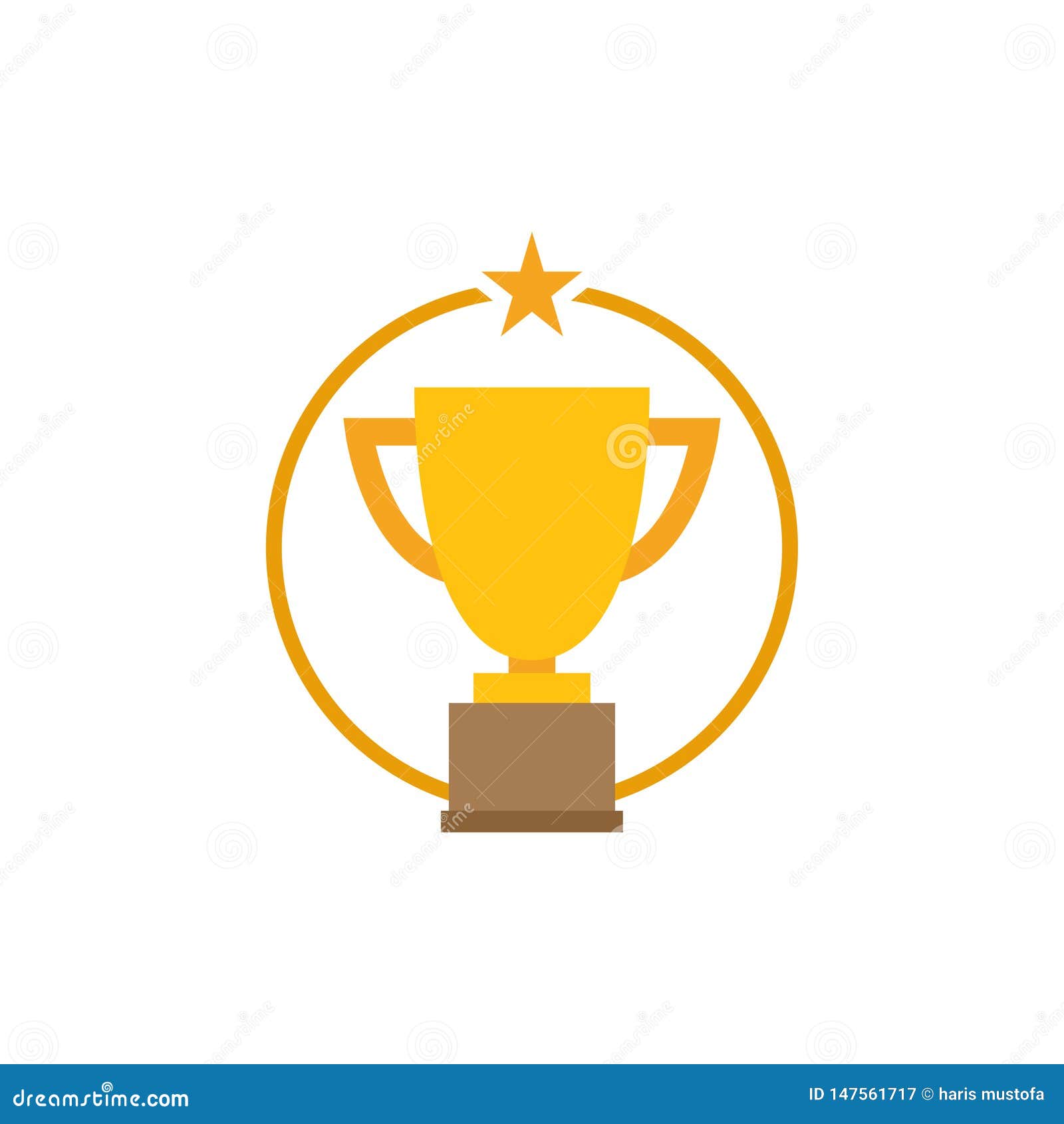 Trophy Star Icon Graphic Design Template Vector Stock Vector ...