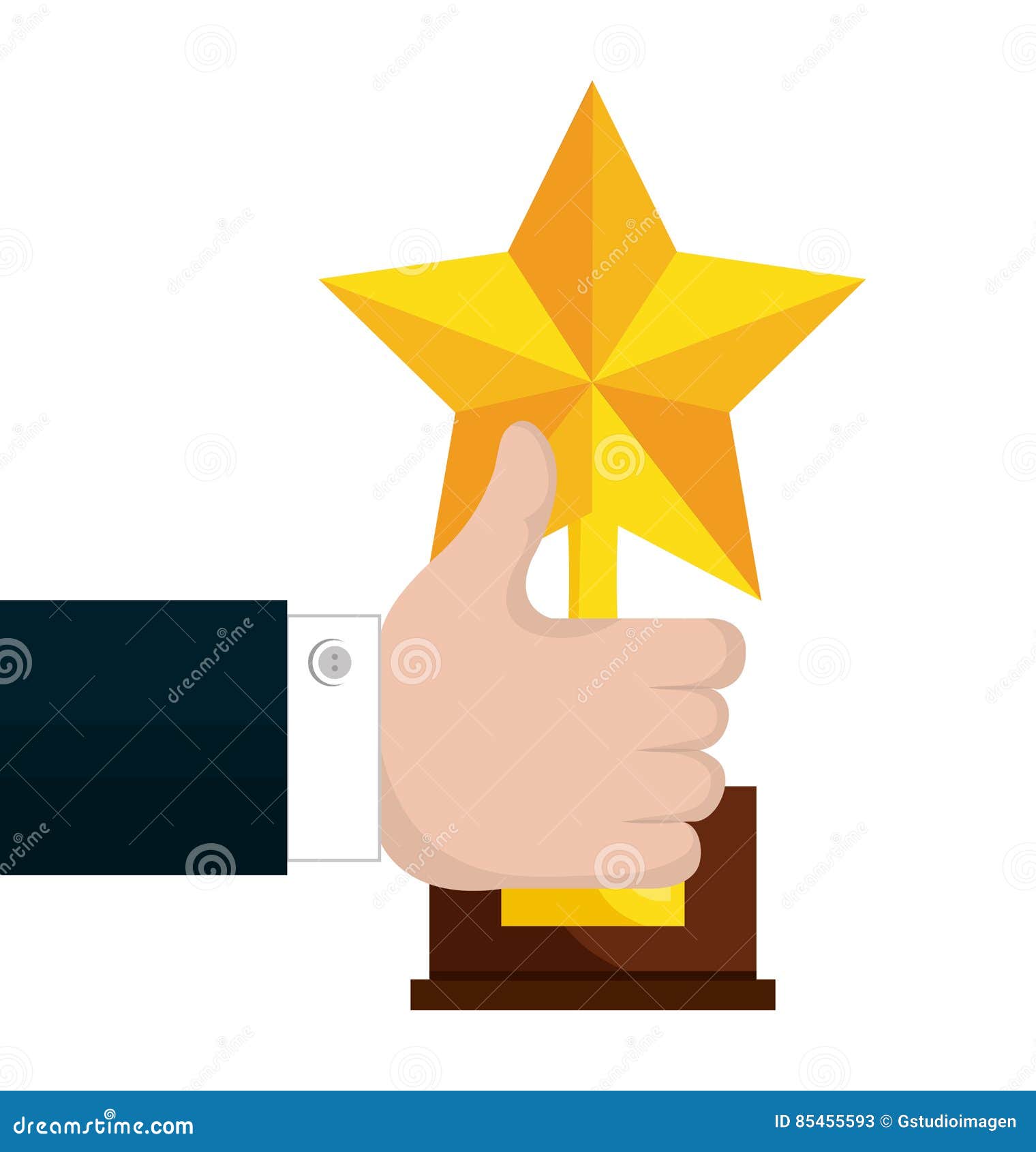 Trophy star winner award stock vector. Illustration of graphic - 85455593