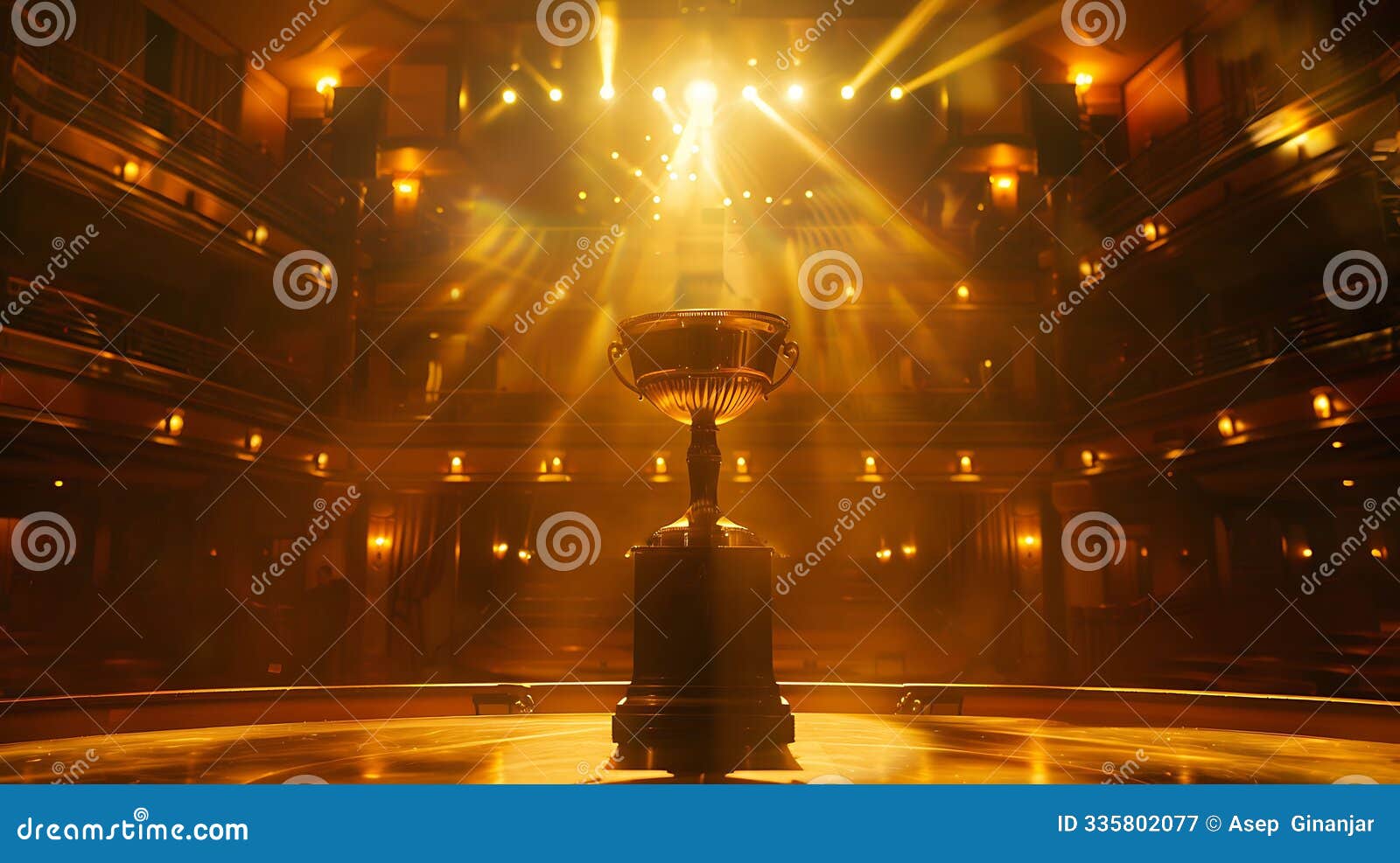 Trophy in Theatrical Lighting Stock Illustration - Illustration of ...