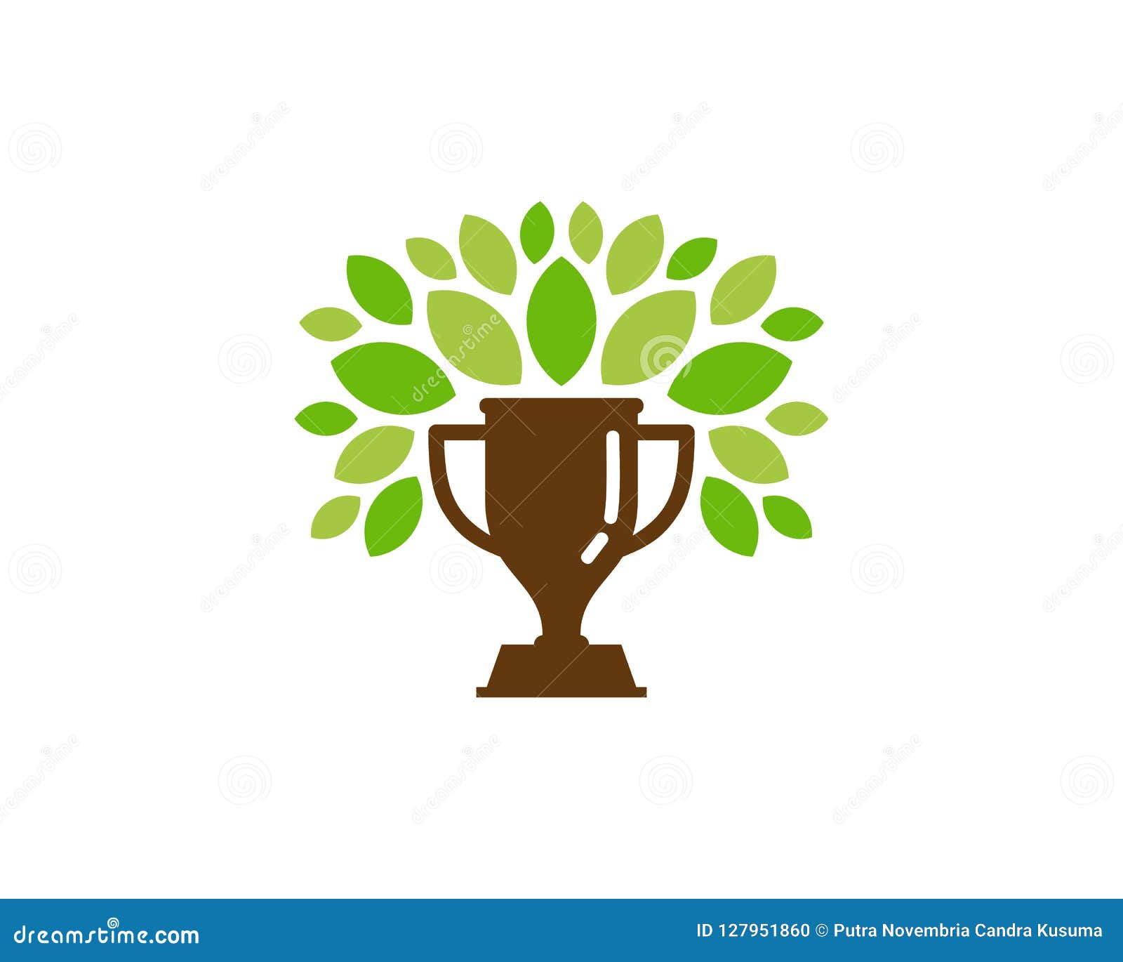 Trophy Tree Logo Icon Design Stock Vector - Illustration of champion ...