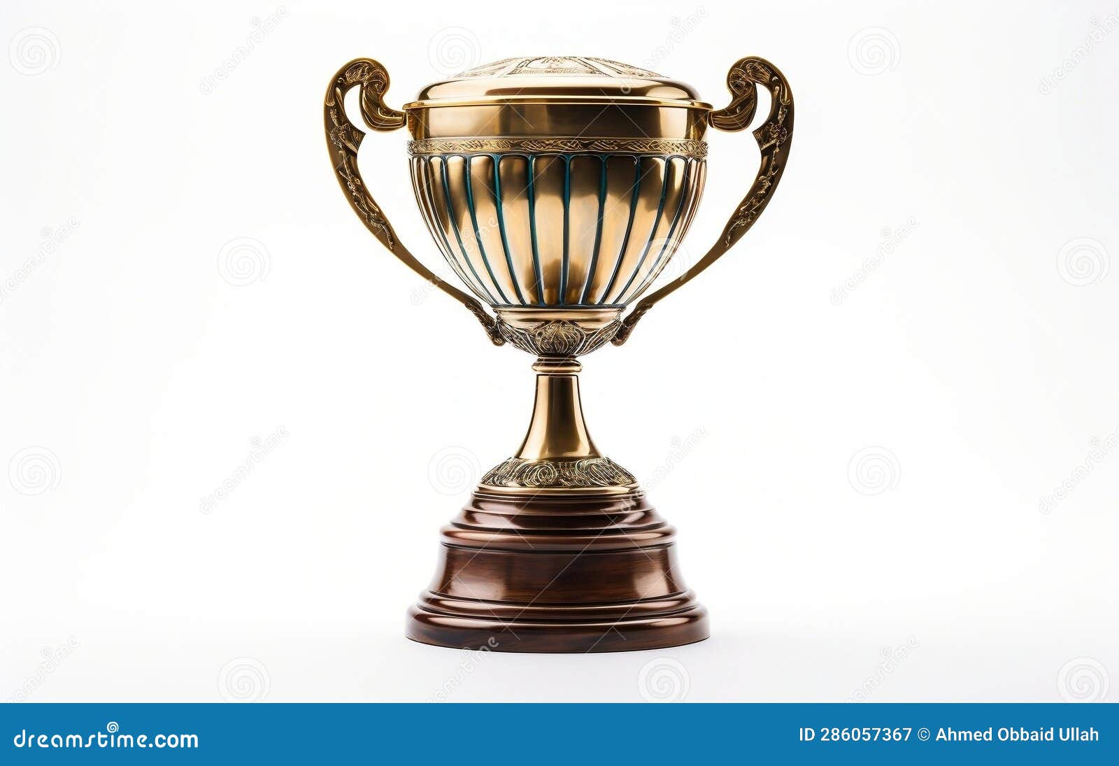 Trophy on White Background. AI Stock Illustration - Illustration of ...