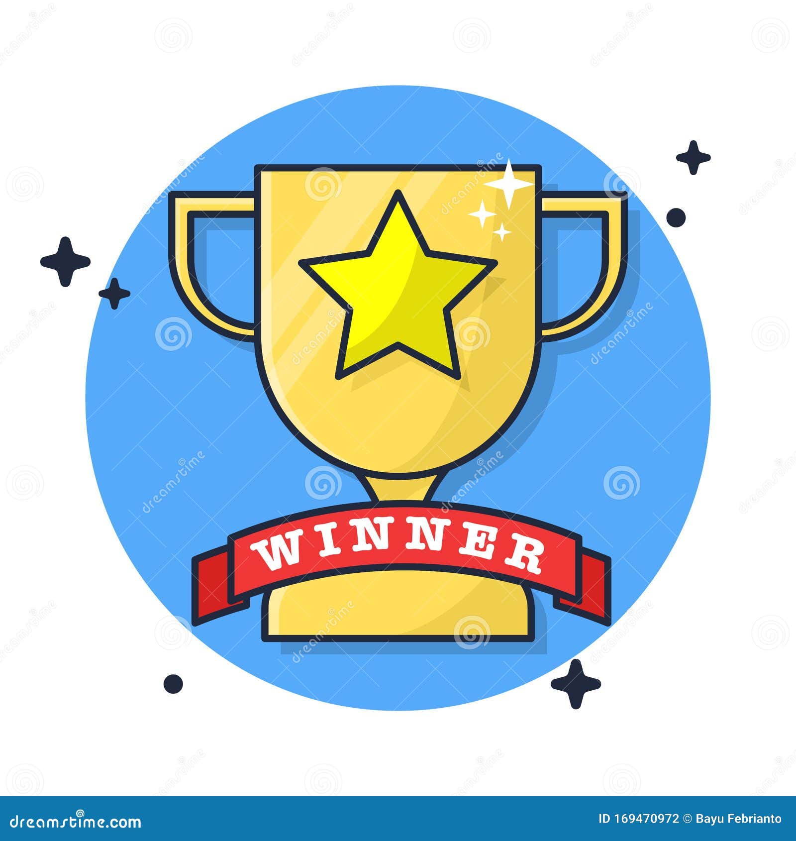Trophy Winner Premium Vector Stock Vector - Illustration of white ...
