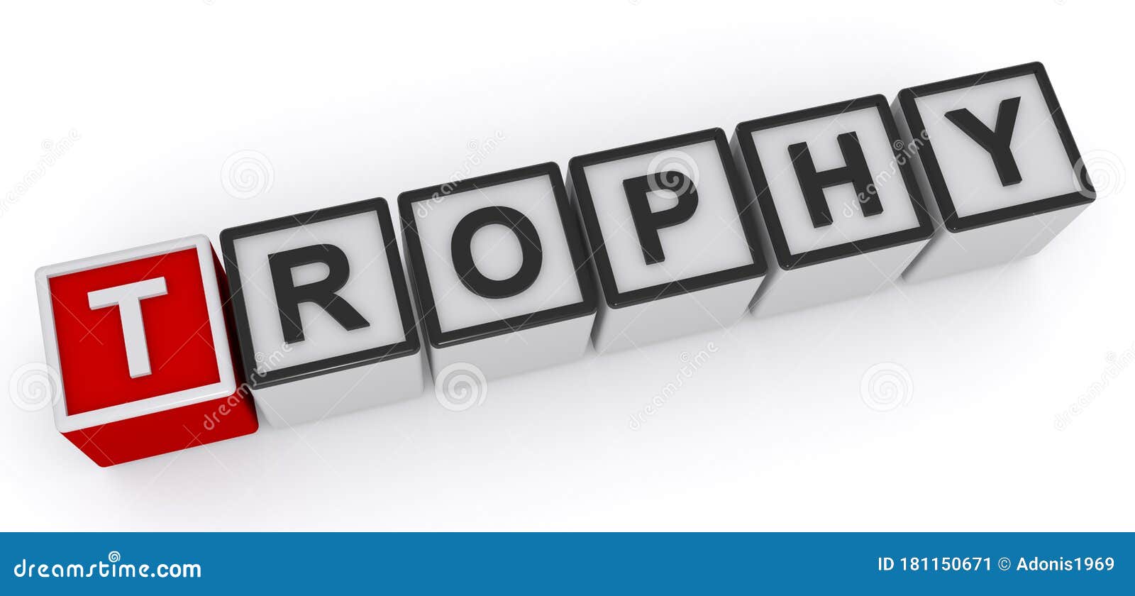 Trophy word block stock illustration. Illustration of matrix - 181150671