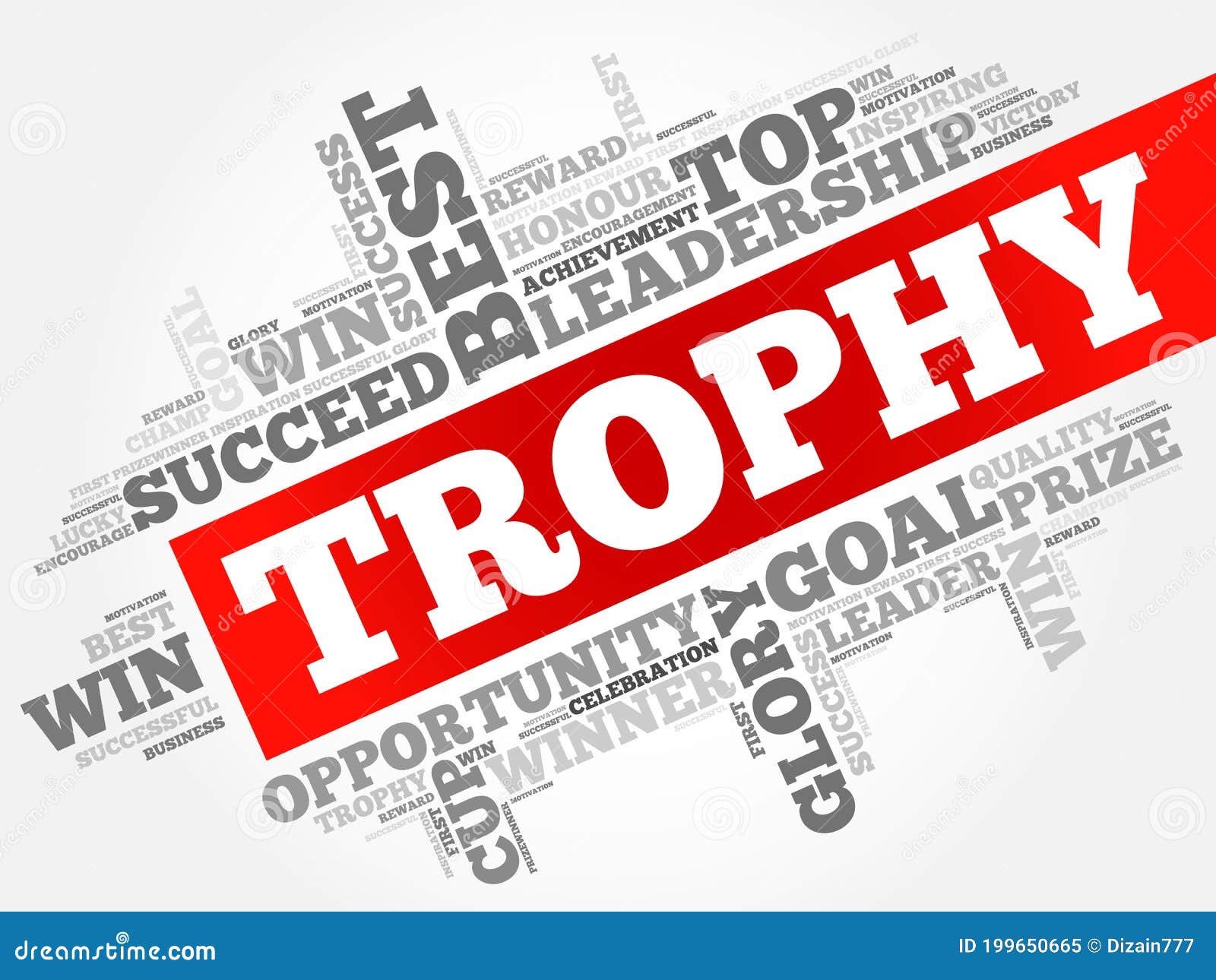 Trophy word cloud collage stock illustration. Illustration of ...