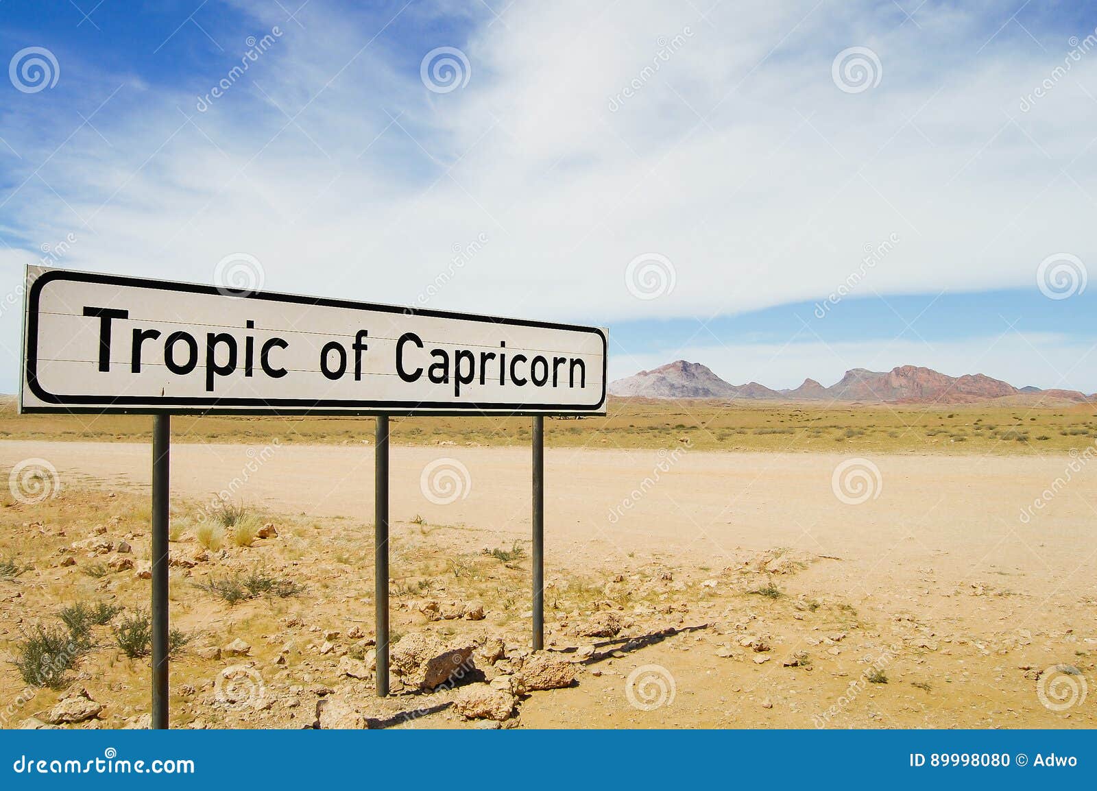 Tropic of Capricorn Sign - Namibia Stock Photo - Image of tour, tropic ...