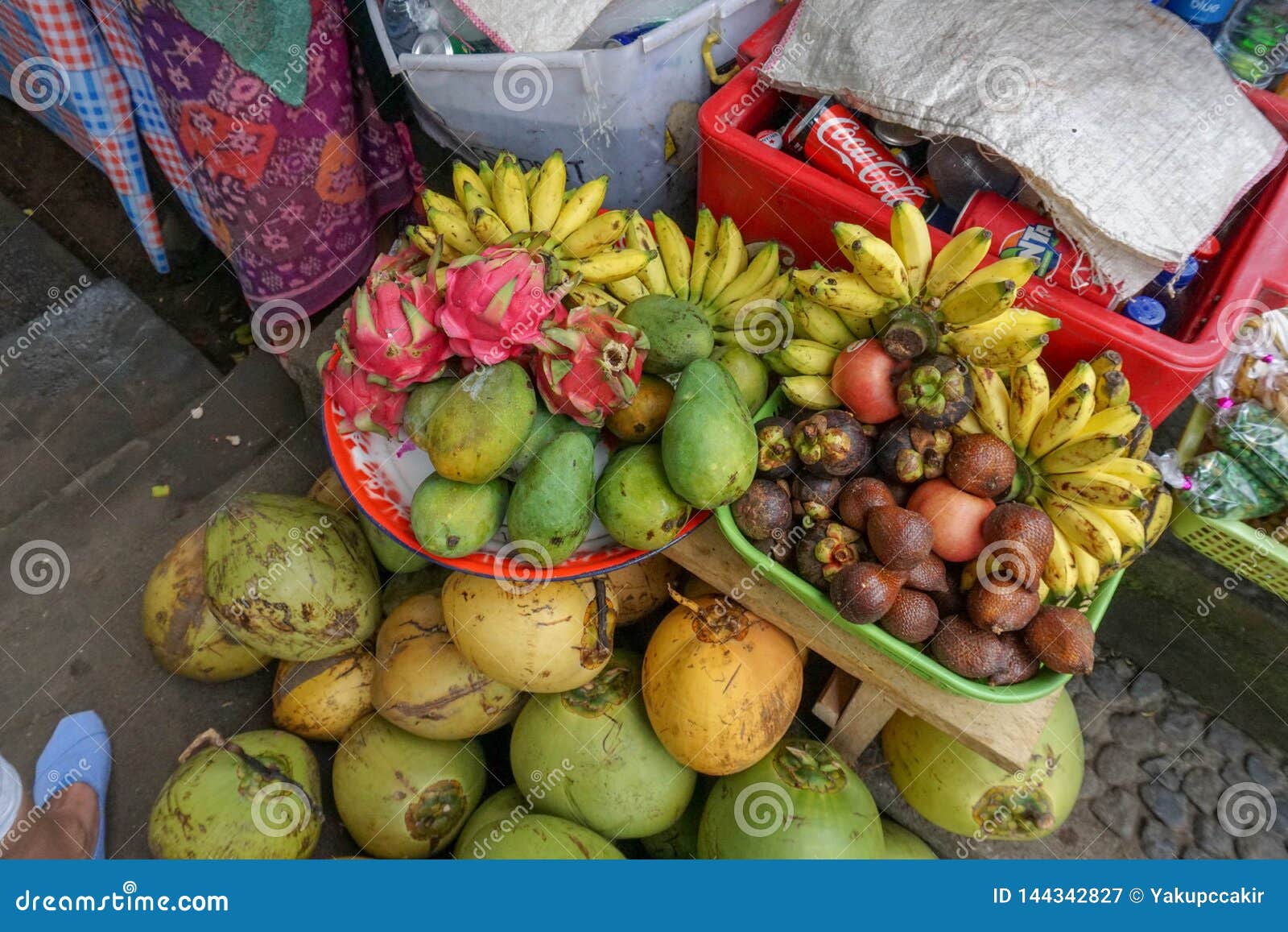 Tropic Fruit Stall on a Market in Bali Editorial Photography - Image of ...
