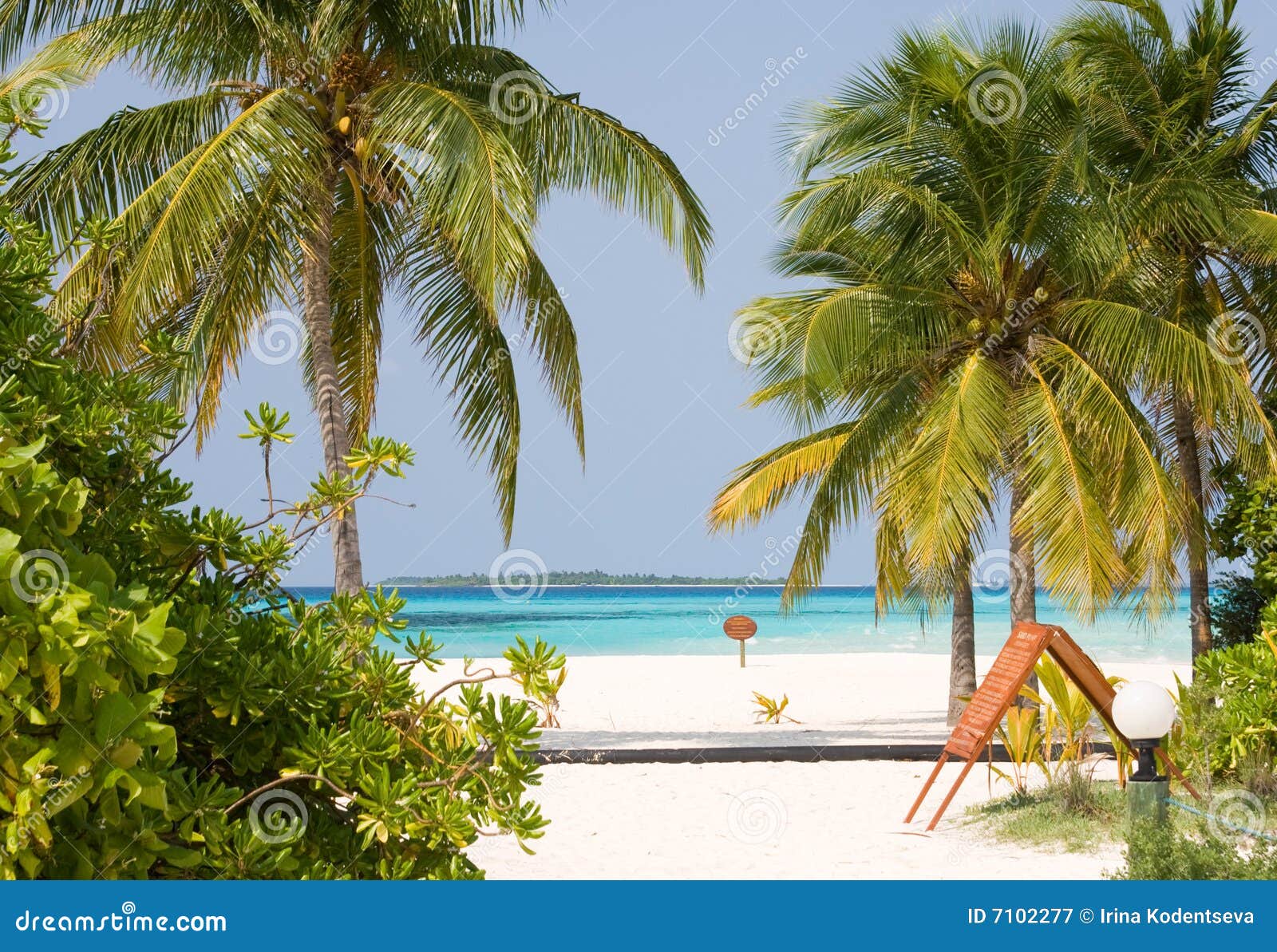Tropic island stock image. Image of sand, atoll, island - 7102277
