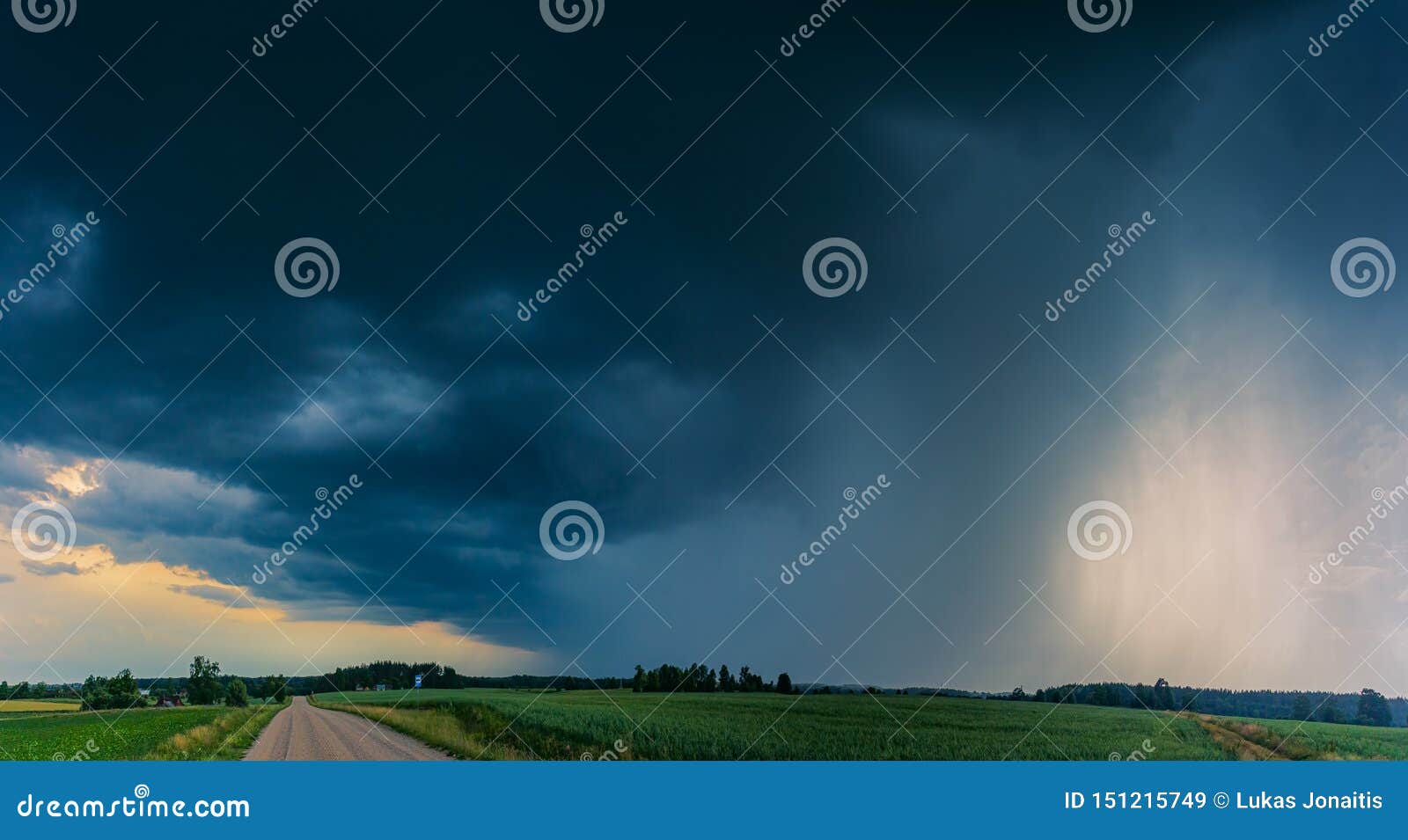 Tropic Storm Clouds with Micro Burst Rain Stock Image - Image of ...