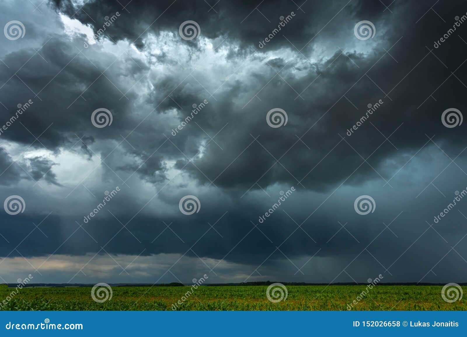 Tropic Storm Clouds with Micro Burst Rain Stock Photo - Image of ...