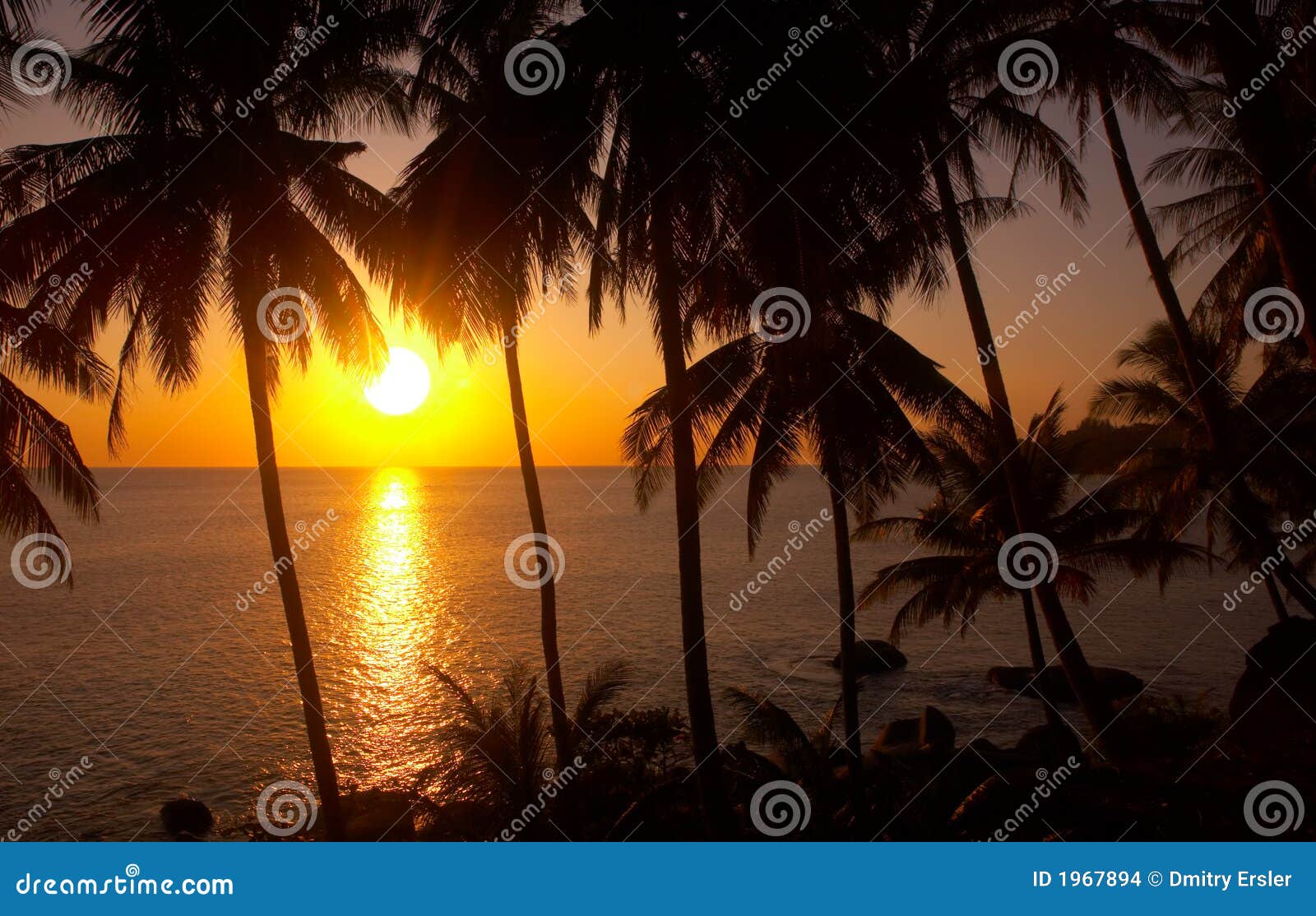 Tropic sunset stock photo. Image of resort, beach, idle - 1967894