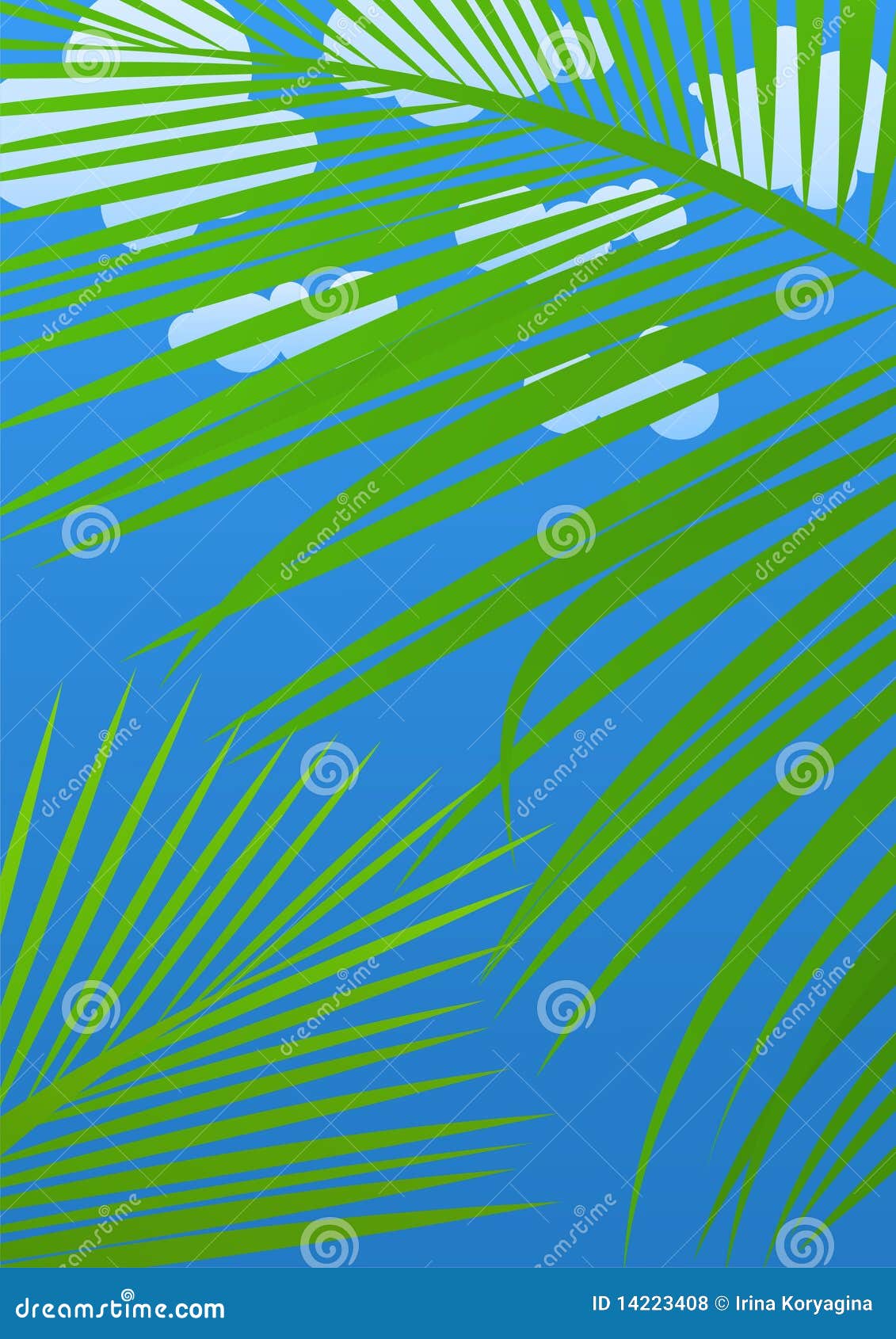 Tropical Abstract Background Stock Vector - Illustration of cloud ...