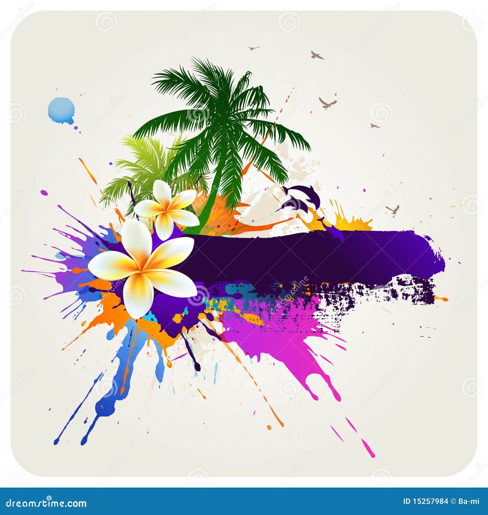 Tropical Abstract Background Stock Vector - Illustration of beach ...