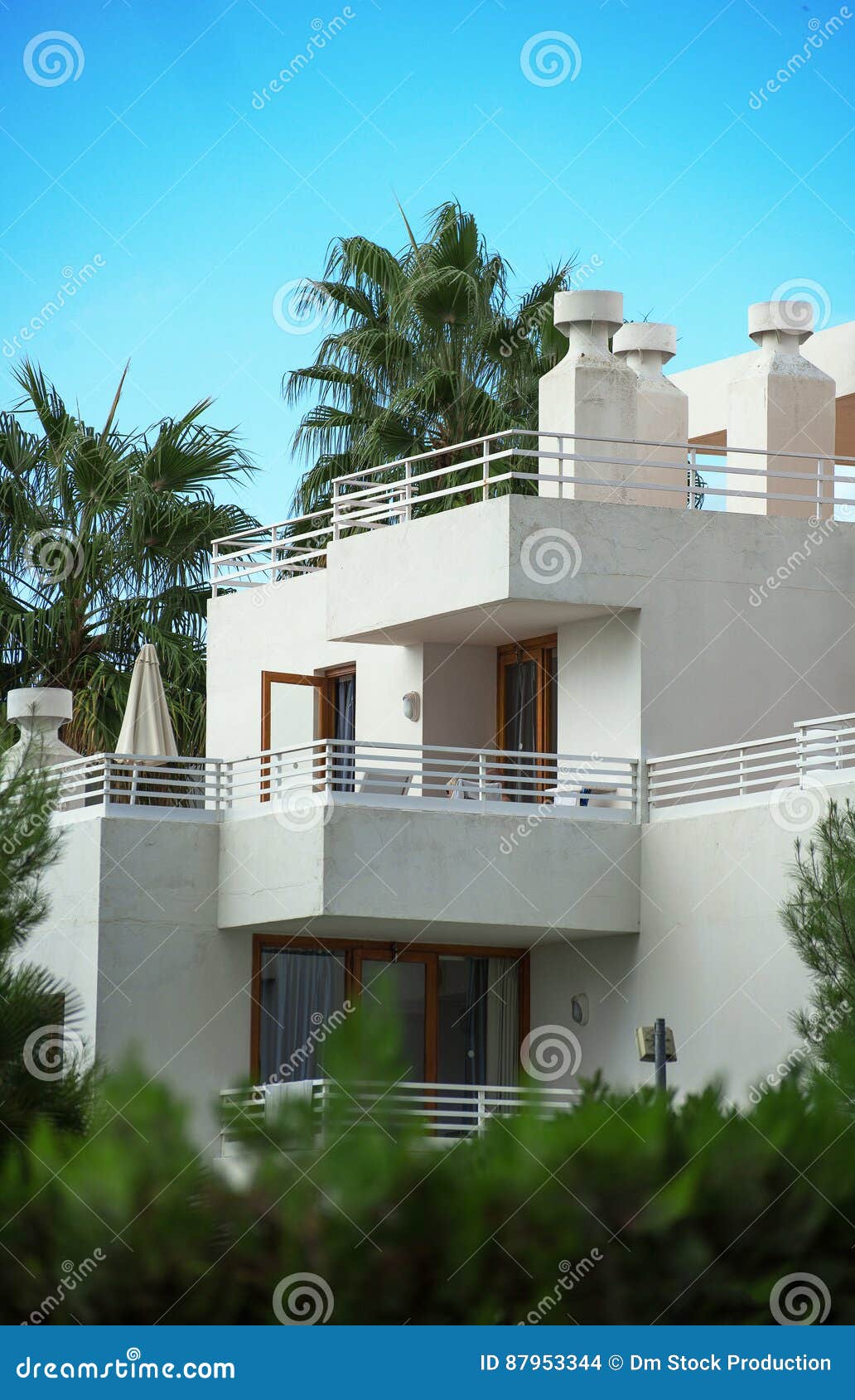Tropical apartment. stock photo. Image of house, coast - 87953344