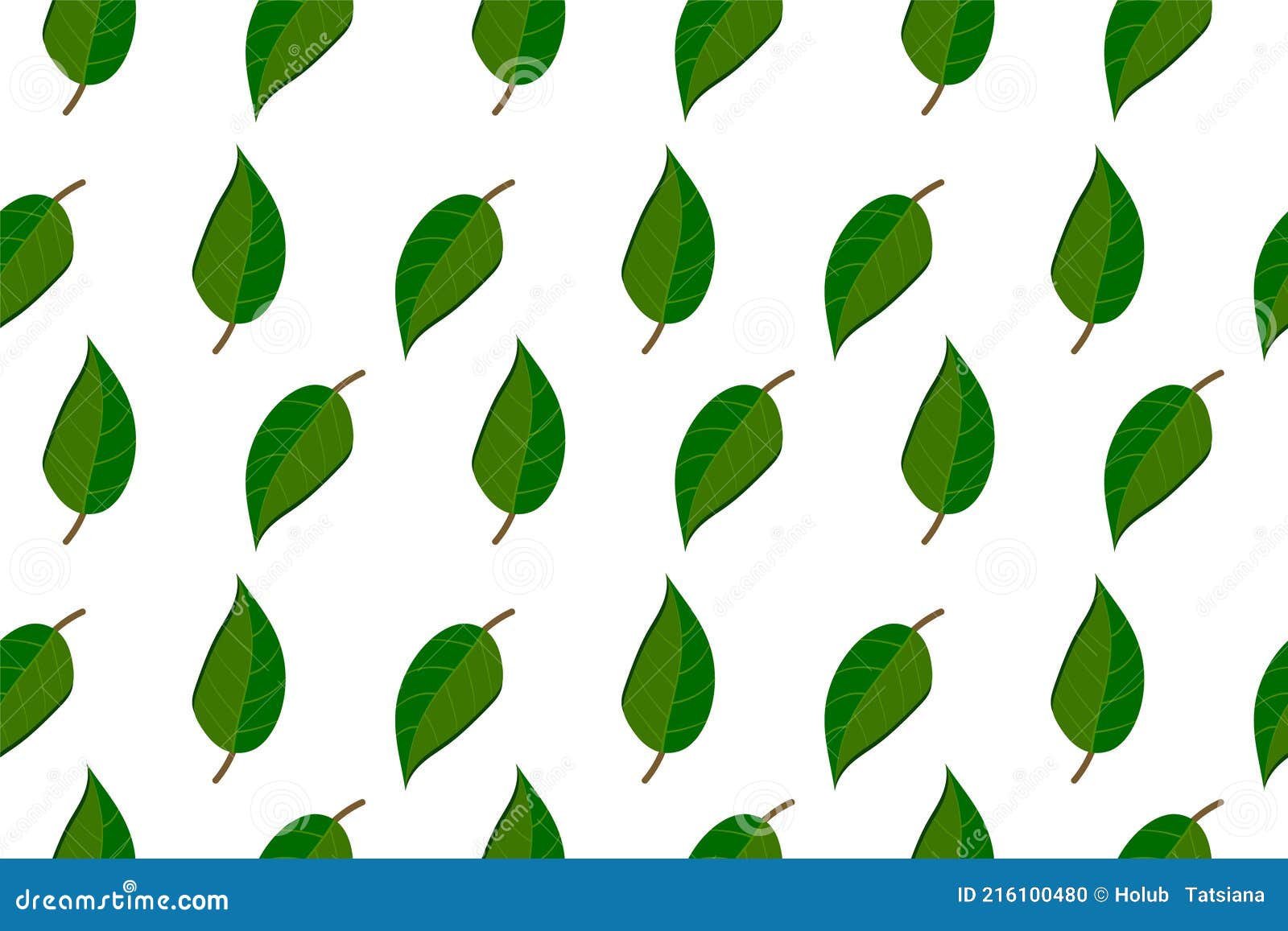 Tropical Background with Leaves. Leaf Repeated Background. Vector ...