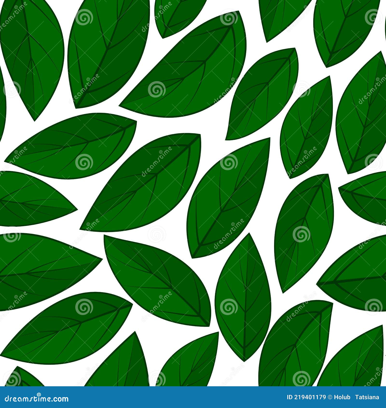 Tropical Background with Leaves. Leaf Repeated Background. Vector ...