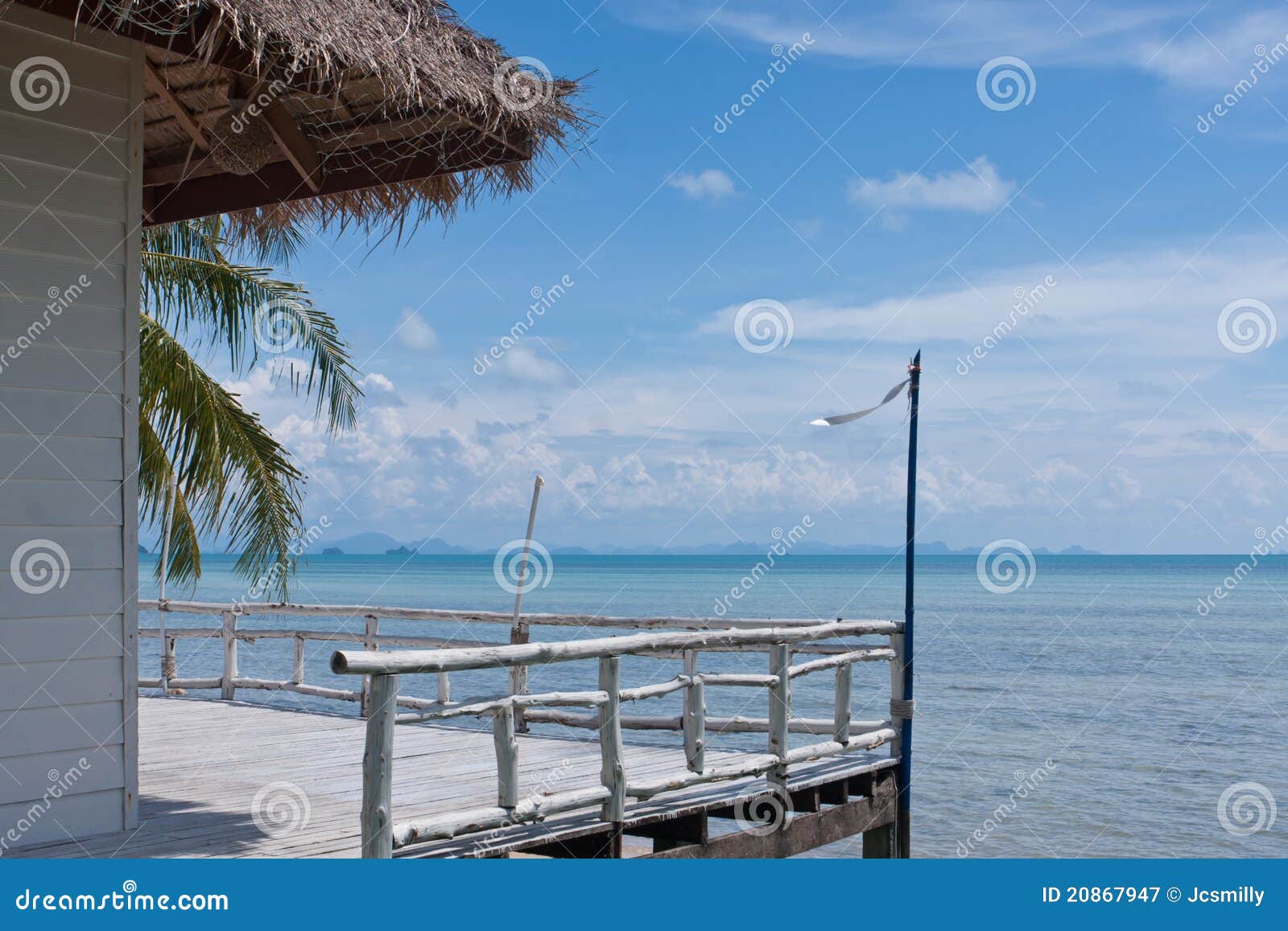 Tropical Balcony with Sea View Stock Image - Image of nature, shore ...