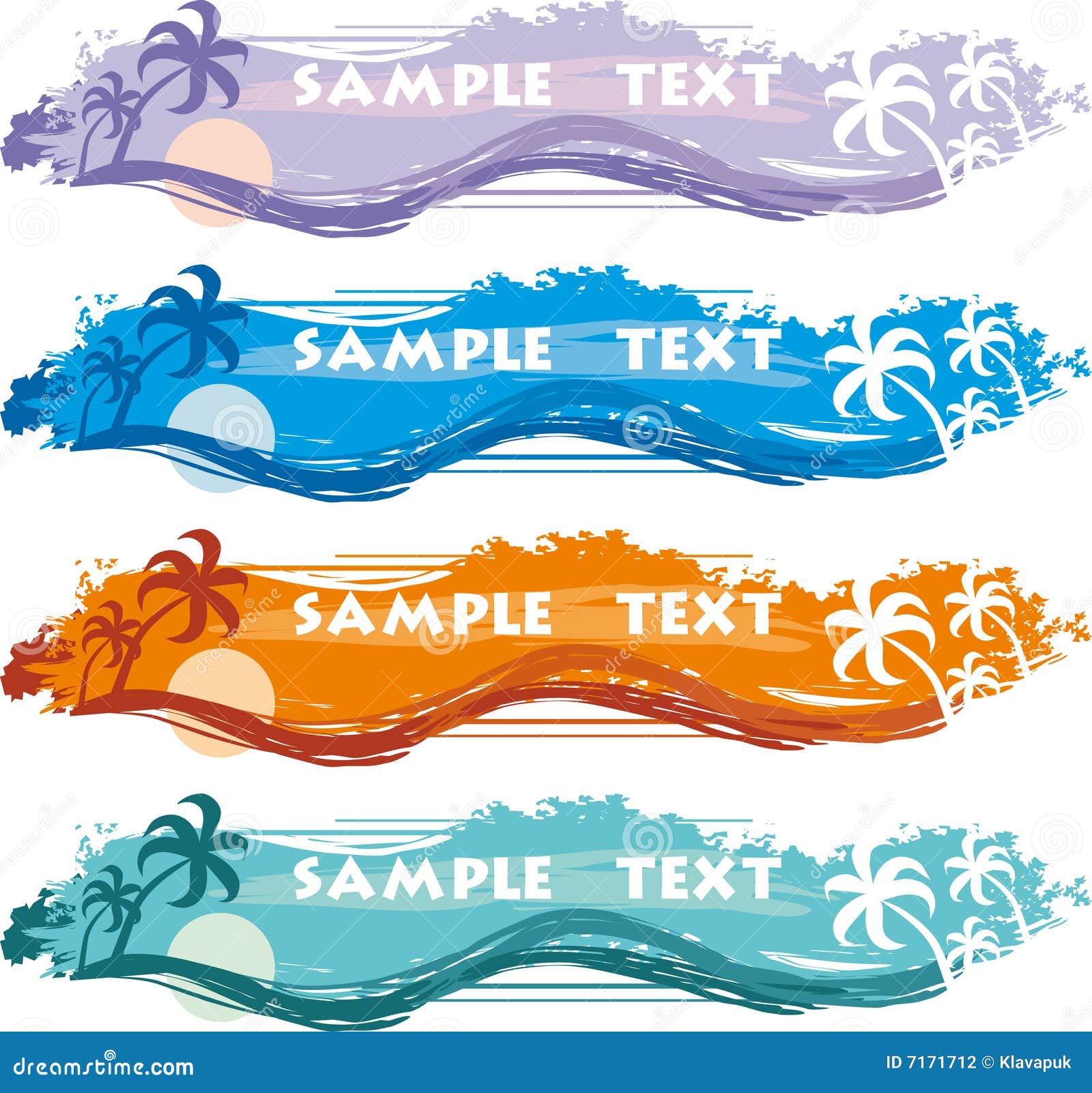Tropical Banner stock vector. Illustration of dirty, sunset - 7171712