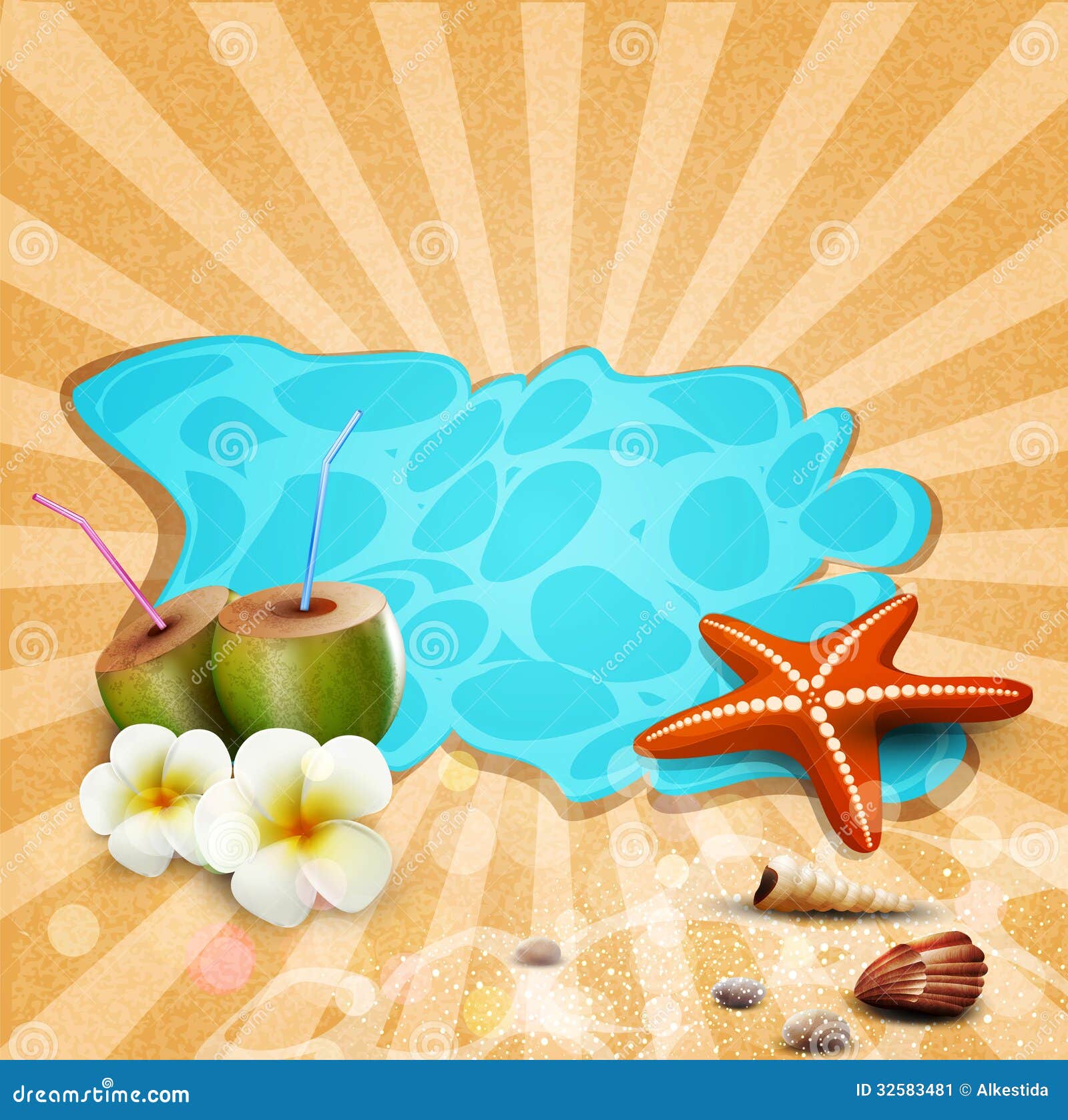 Seashells And Starfish Isolated On White Background. Sea Shell Cartoon ...