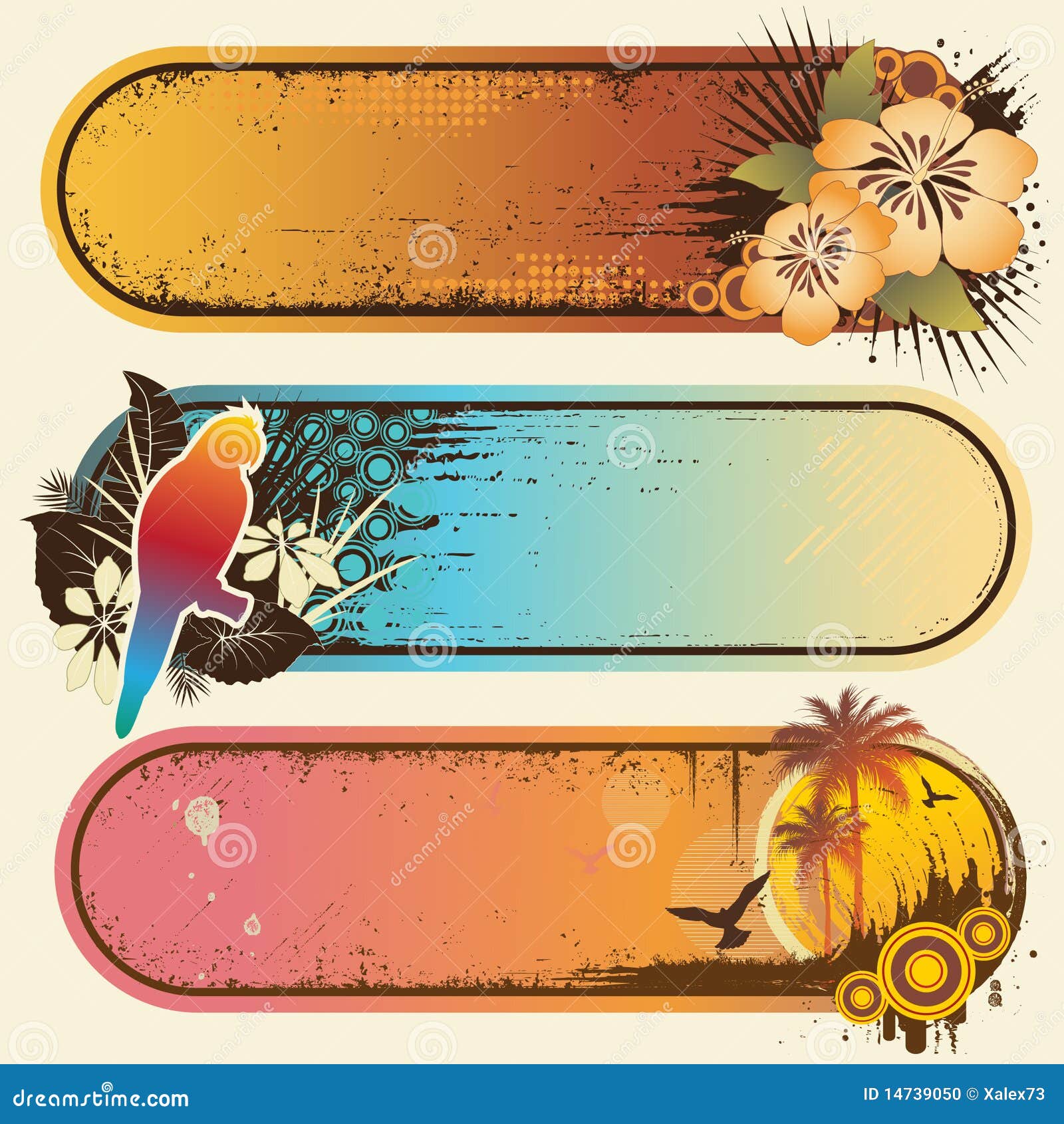 Tropical Banners stock vector. Illustration of abstract - 14739050