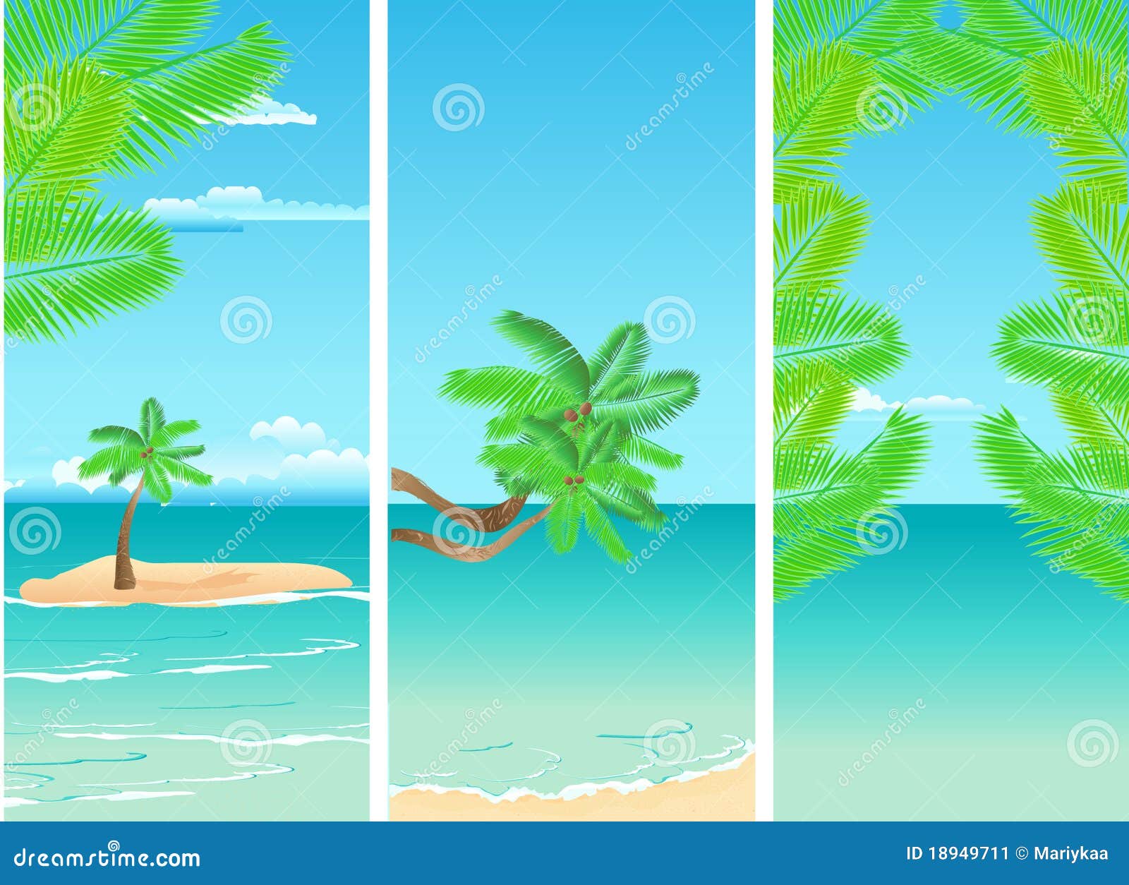 Tropical banners stock vector. Illustration of beach - 18949711