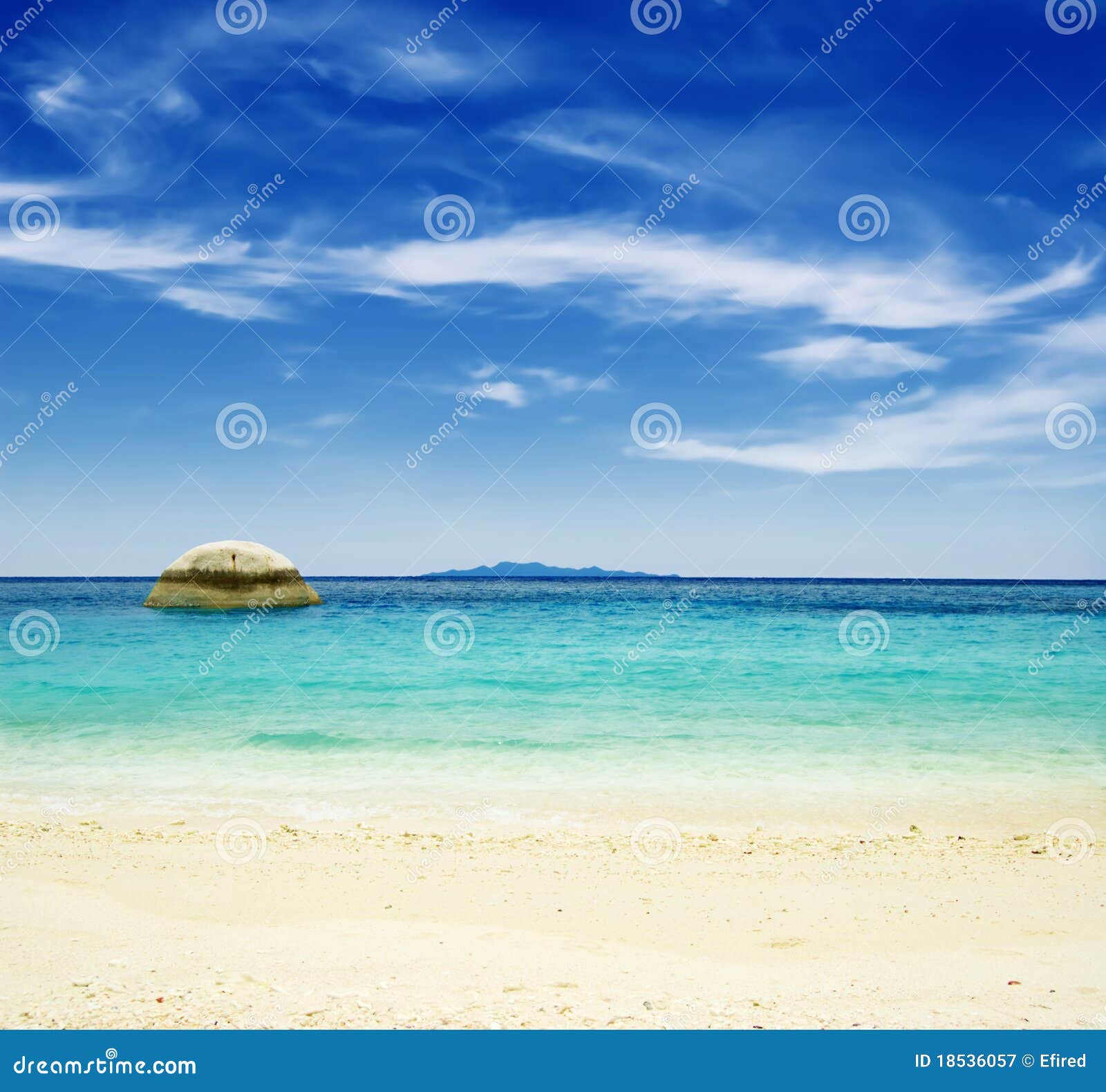 Tropical beach stock image. Image of horizontal, tranquil - 18536057