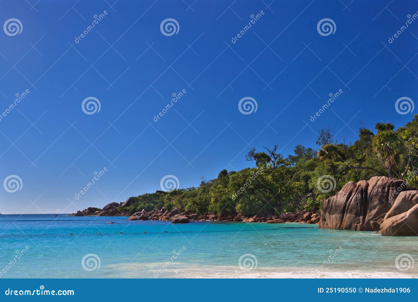 Tropical beach stock photo. Image of lagoon, ocean, pebble - 25190550
