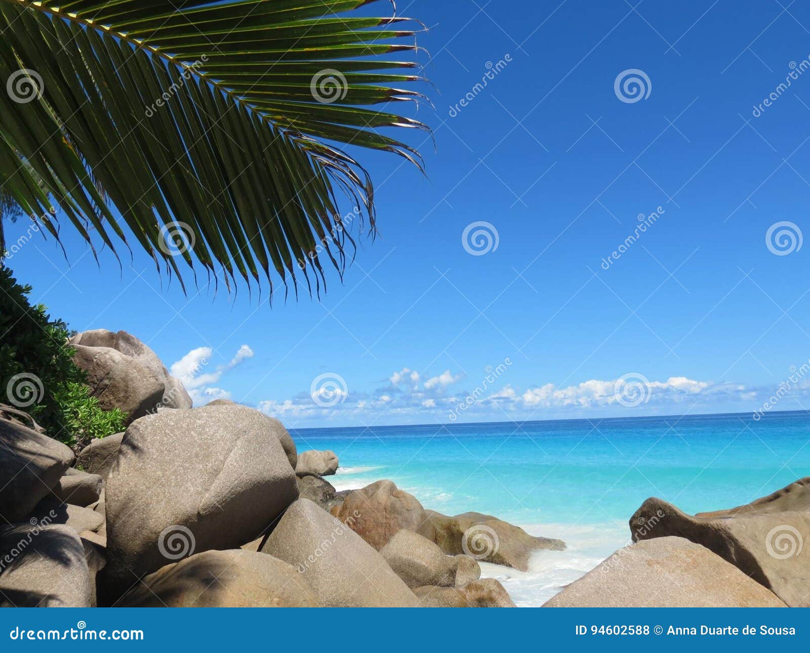 Tropical Dream Beach Paradise Stock Photo - Image of granite, coast ...