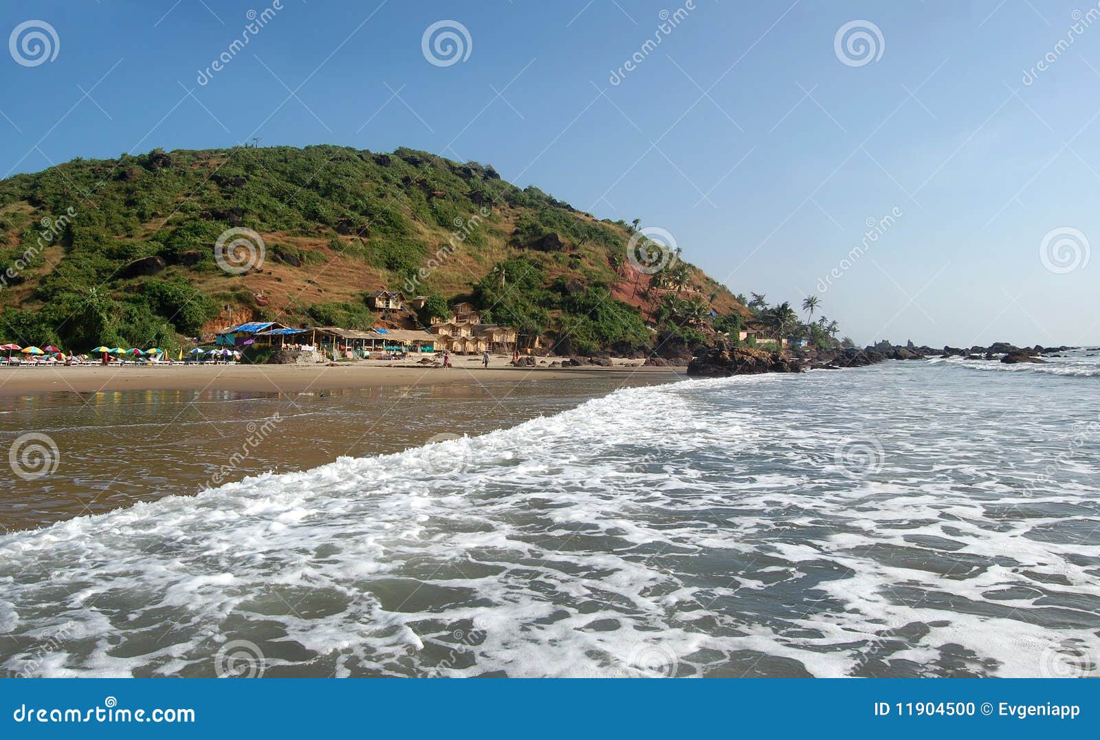 Tropical Beach of Arambol, Goa Stock Photo - Image of foam, beauty ...