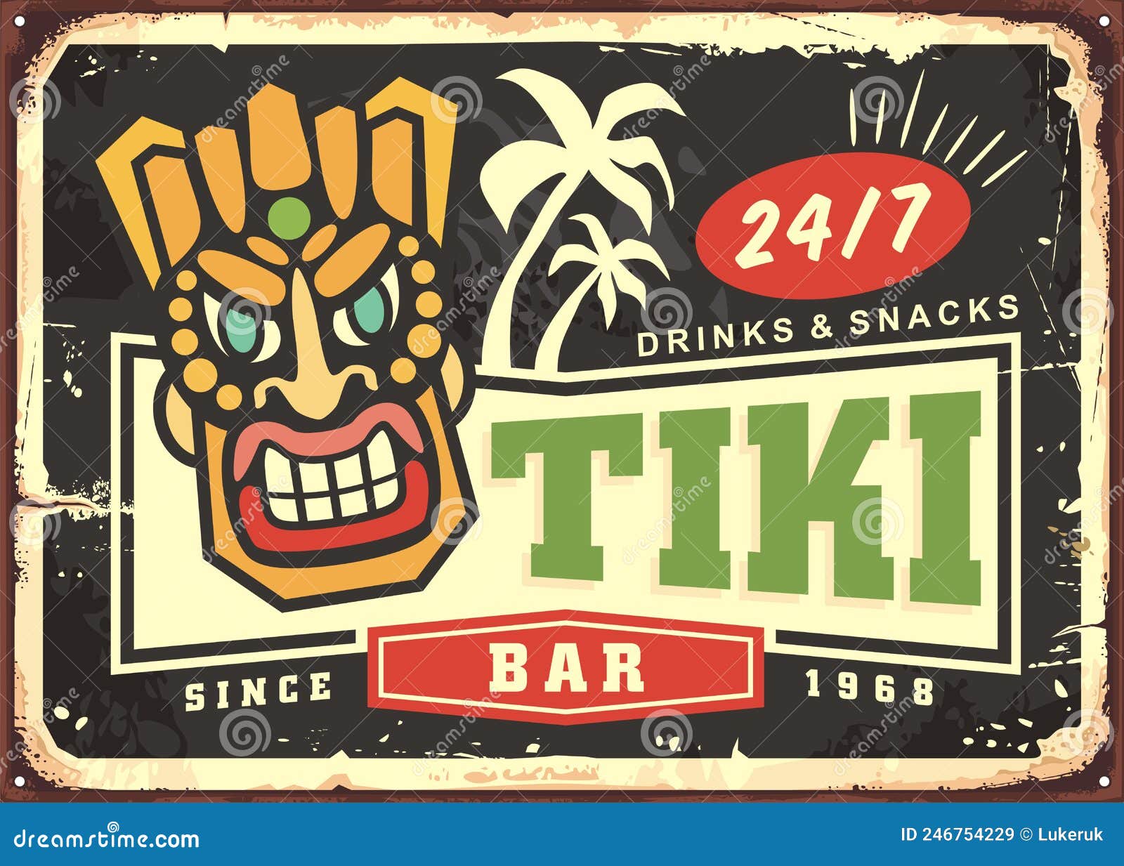 Tropical Beach Bar Vector Poster Stock Vector Illustration Of Drinks