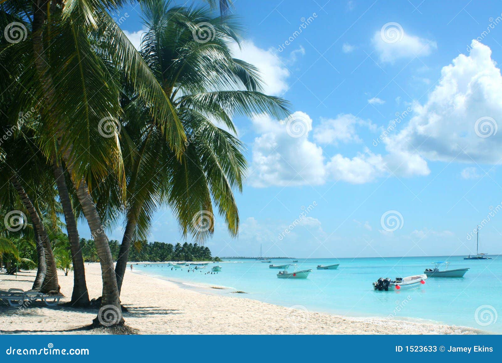 Tropical beach and bay stock image. Image of caribbean - 1523633