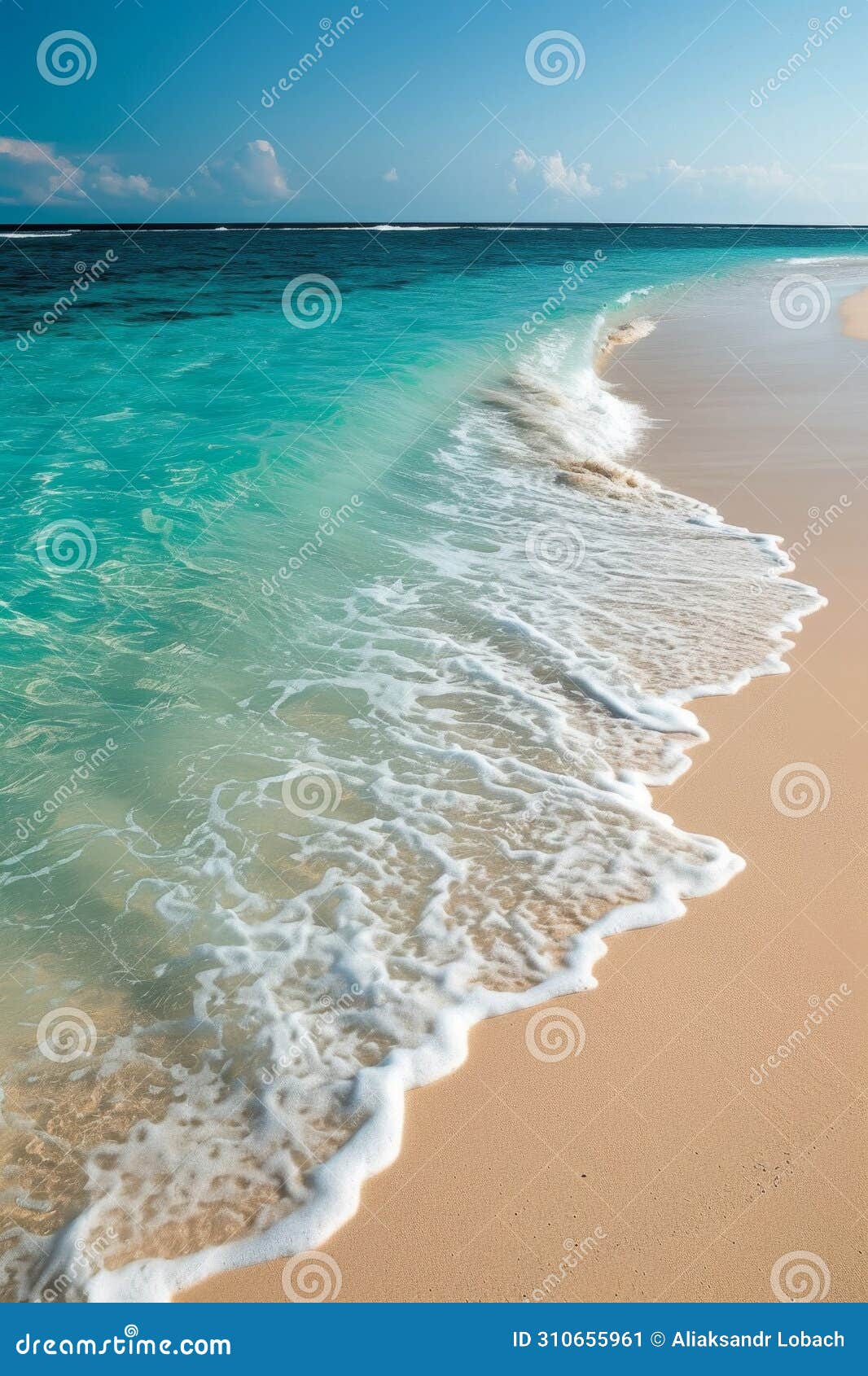 Tropical Beach with Clear Blue Water on the Islands Stock Image - Image ...