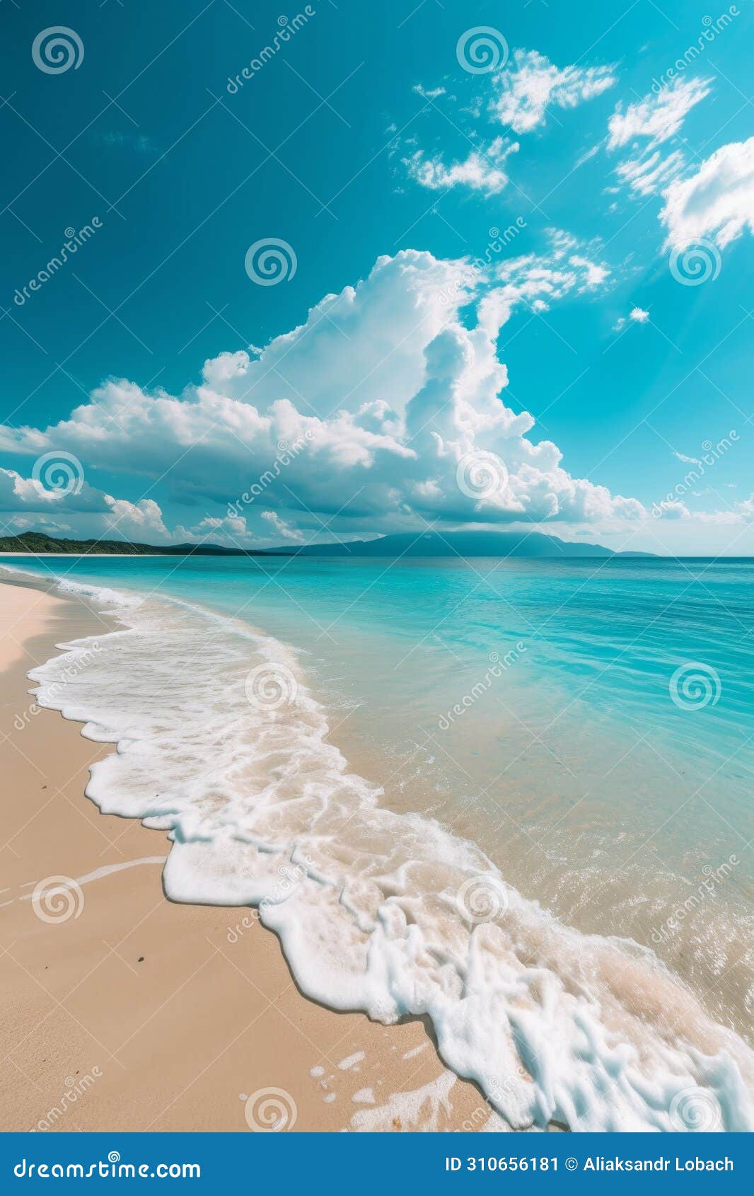 Tropical Beach with Clear Blue Water on the Islands Stock Image - Image ...
