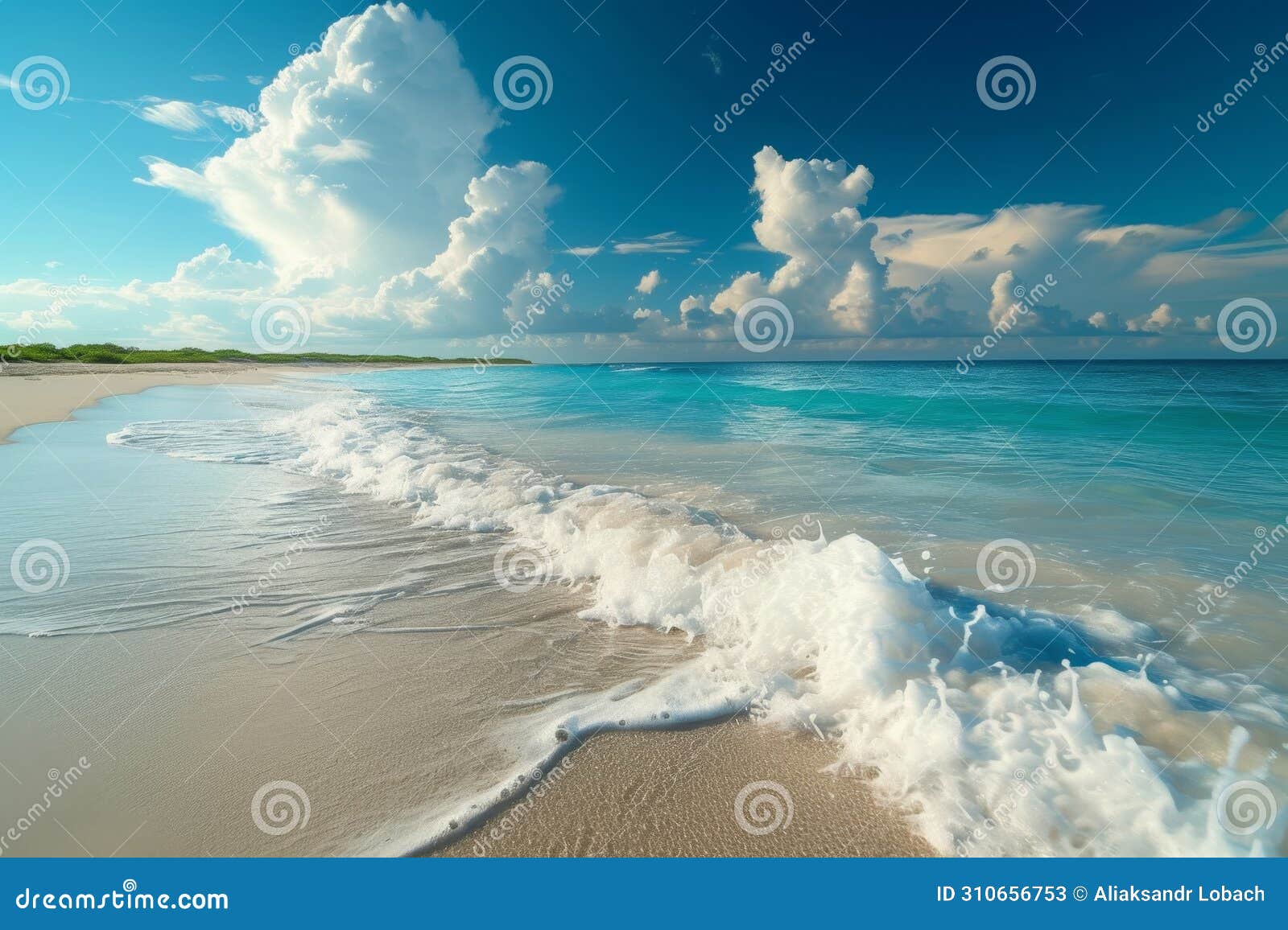 Tropical Beach with Clear Blue Water on the Islands Stock Image - Image ...