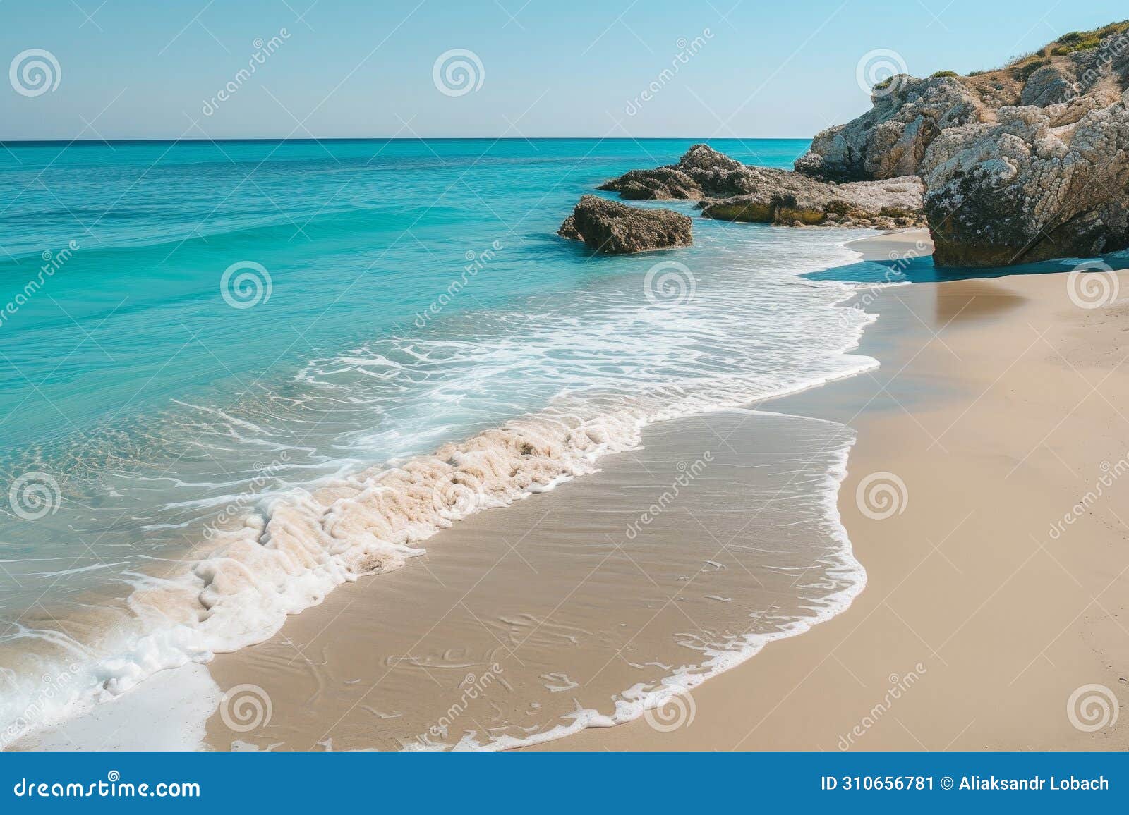 Tropical Beach with Clear Blue Water on the Islands Stock Image - Image ...