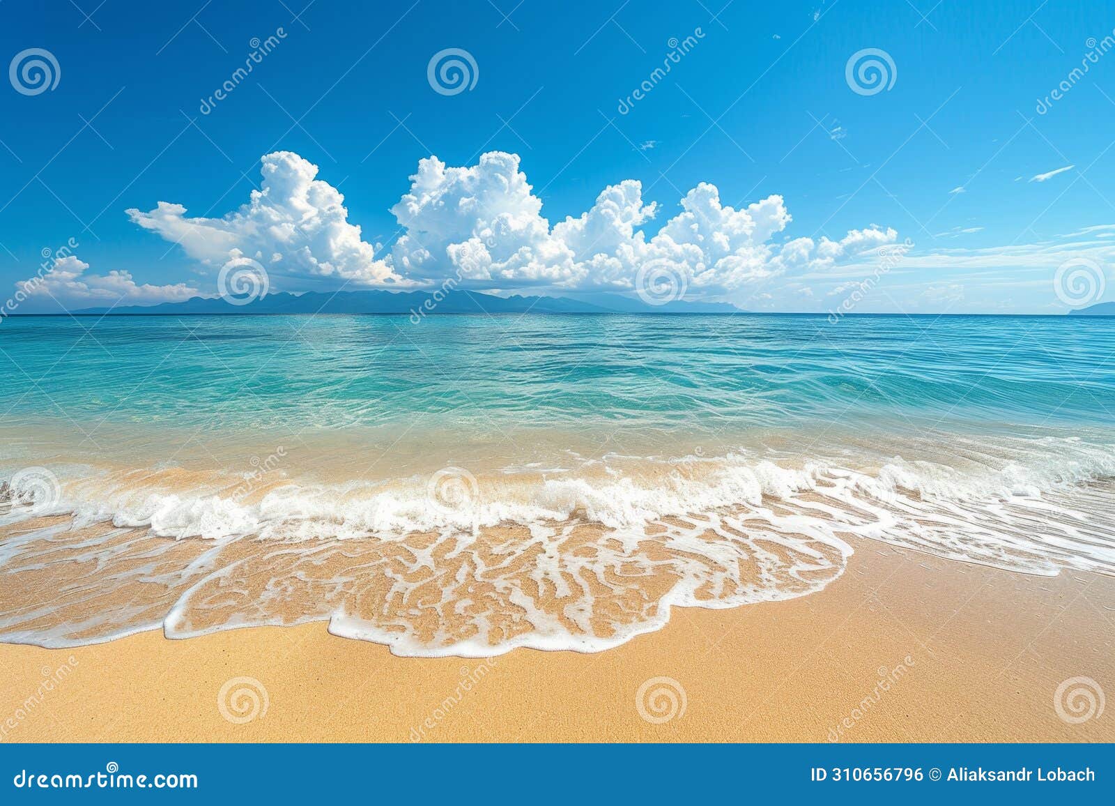 Tropical Beach with Clear Blue Water on the Islands Stock Photo - Image ...