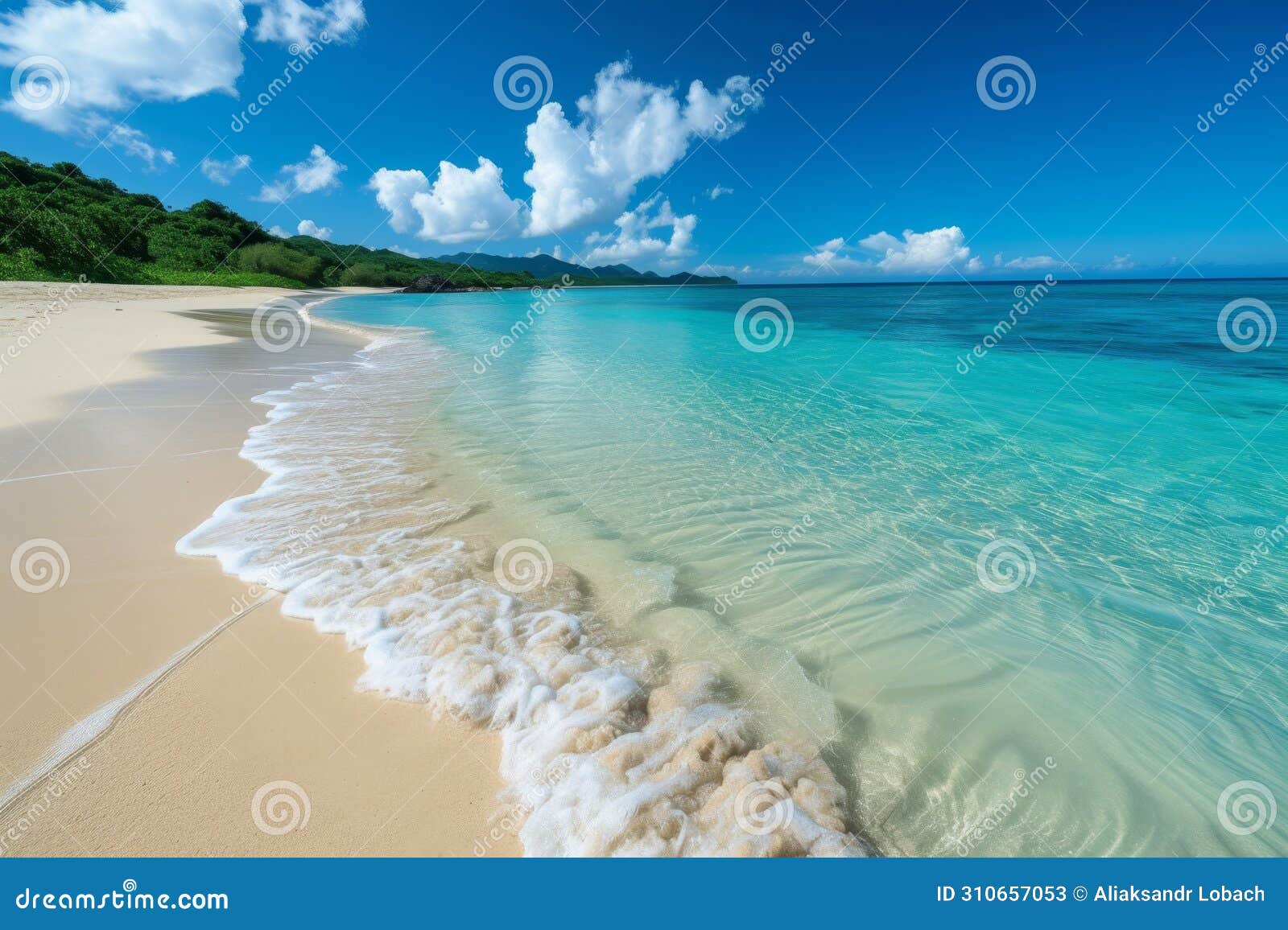 Tropical Beach with Clear Blue Water on the Islands Stock Image - Image ...