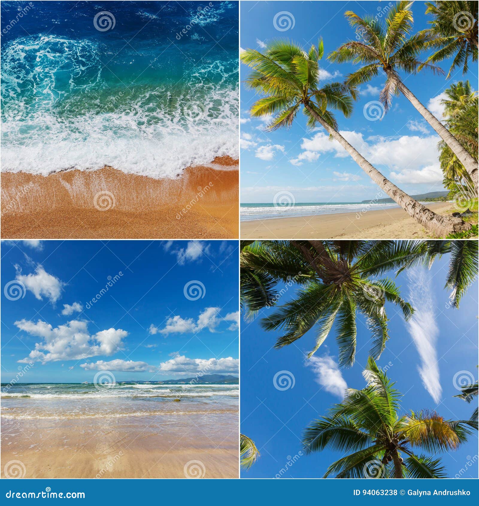Sea And Beach Collage Royalty-Free Stock Photography | CartoonDealer ...