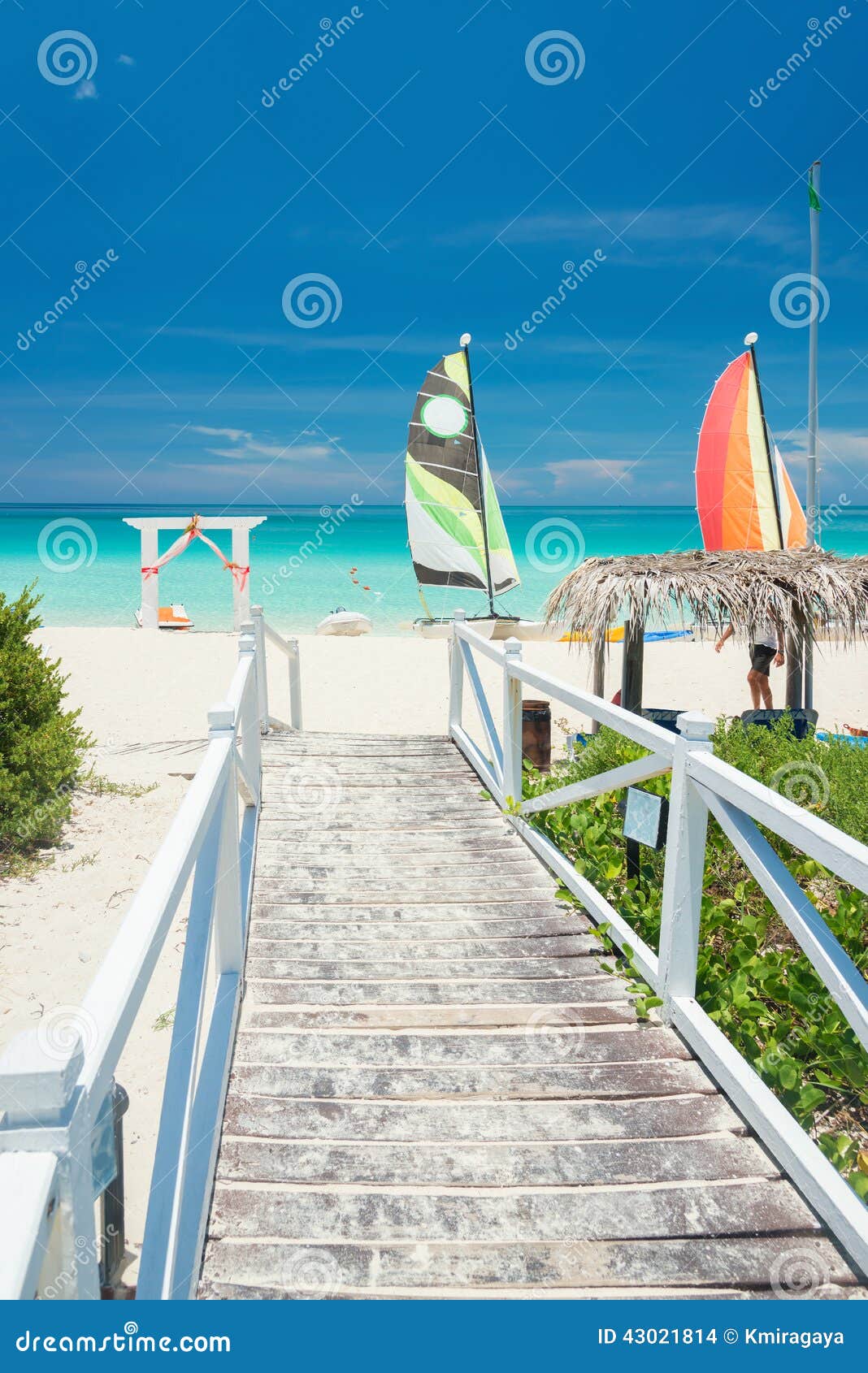 Tropical beach in Cuba stock photo. Image of relaxation - 43021814