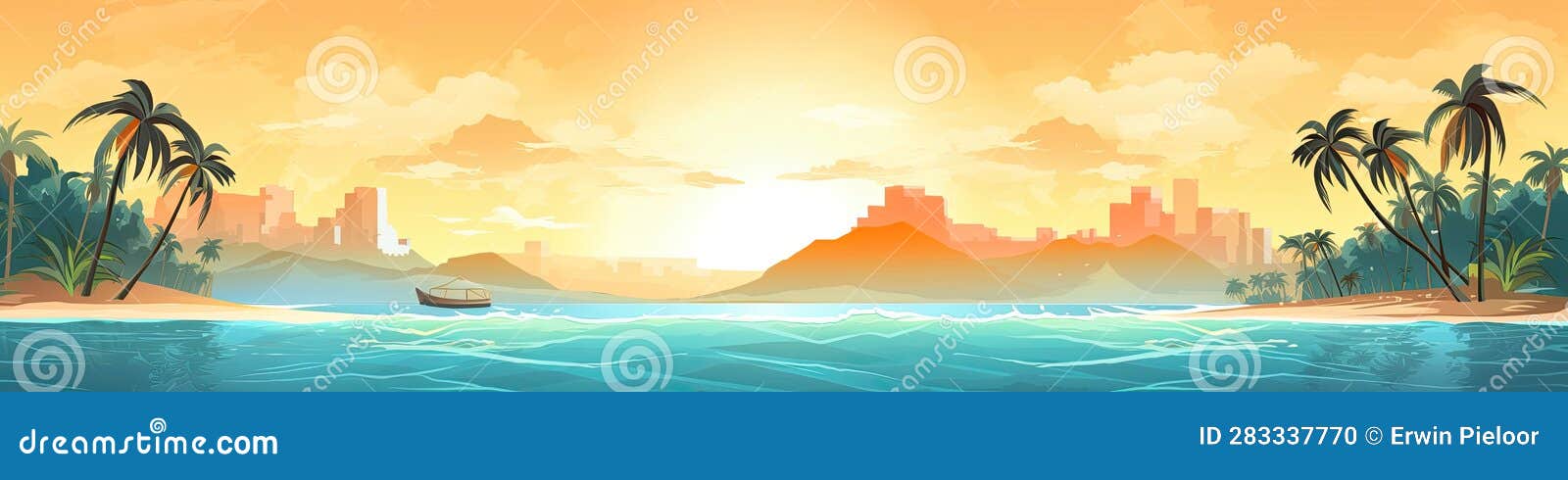 Tropical Beach Escape Inspired Wallpaper Design for Your Creative ...