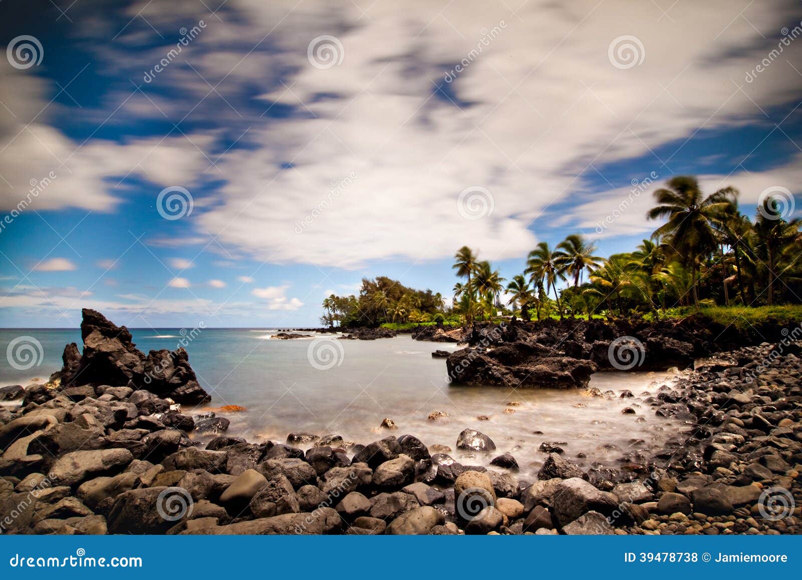 Rocky Tropical Beach stock photo. Image of tree, rocks - 39478738